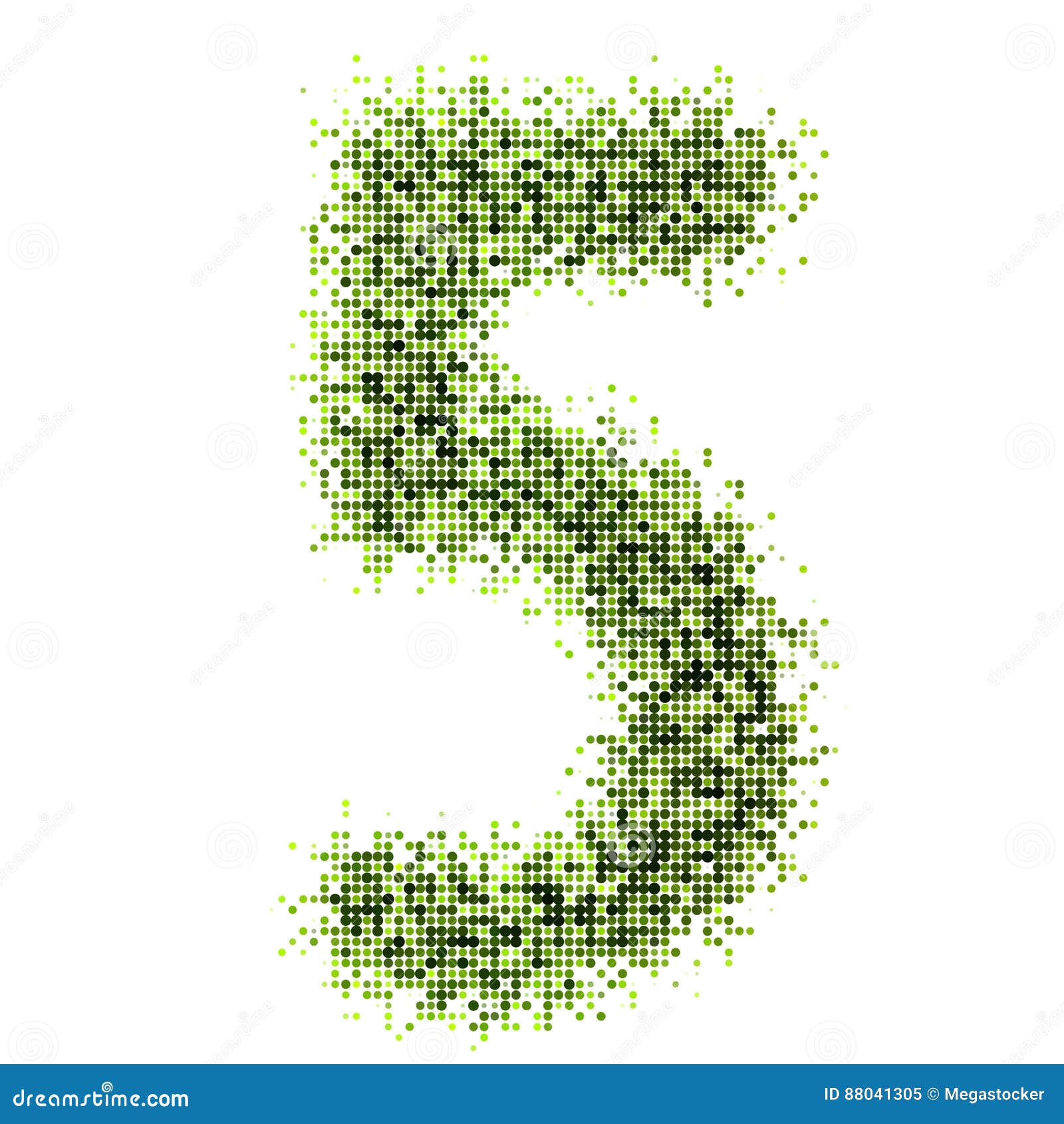 Dots Style Numbers. Vector Illustration Stock Vector - Illustration of ...