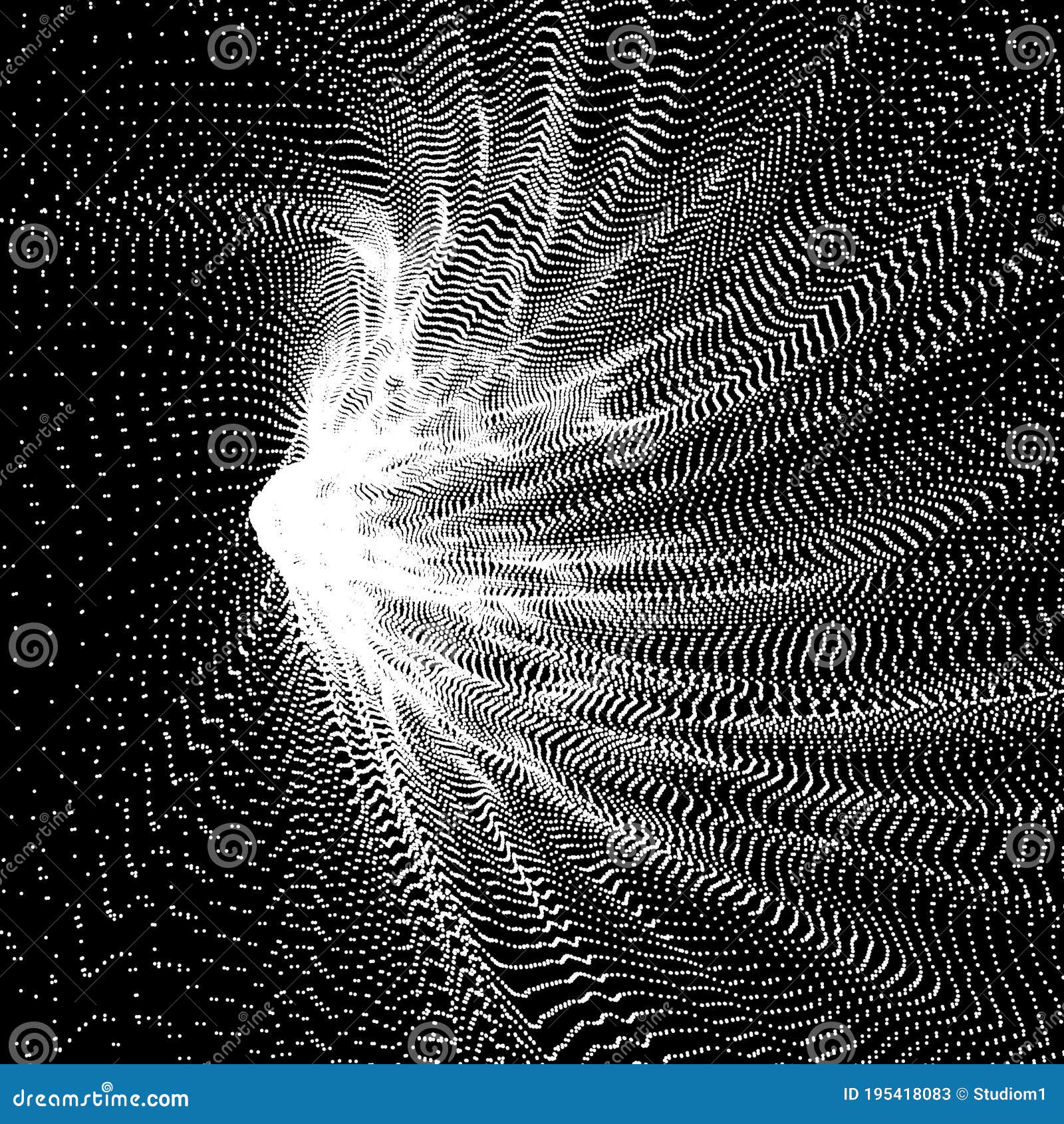 Dots Texture. Abstract Futuristic Grid. Vector Illustration Stock ...