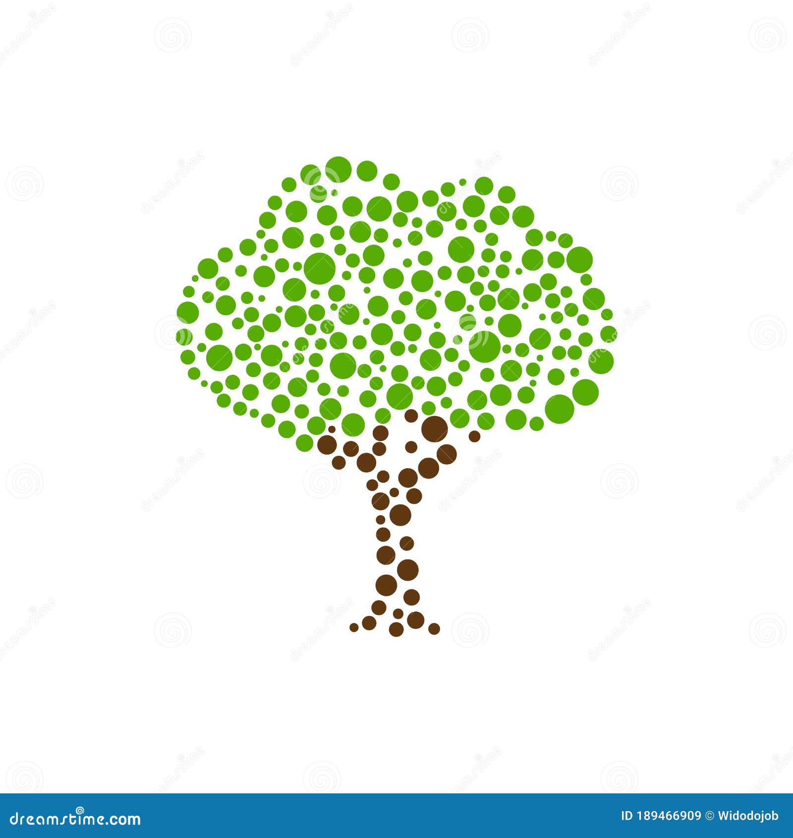 Dots tree design vector stock vector. Illustration of modern - 189466909