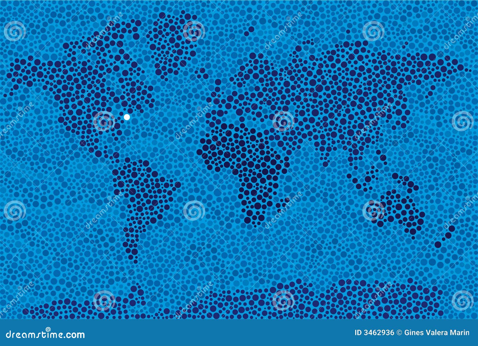 Dots world map (vector) stock vector. Illustration of mosaic - 3462936