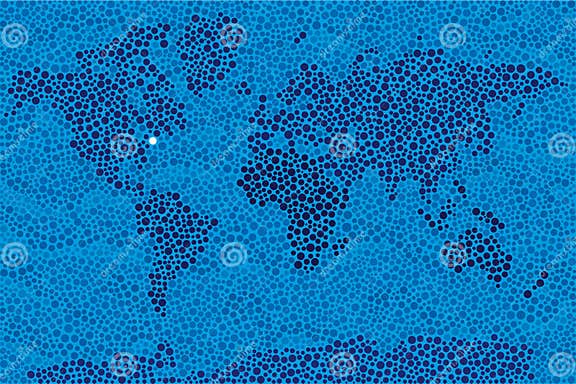 Dots world map (vector) stock vector. Illustration of mosaic - 3462936