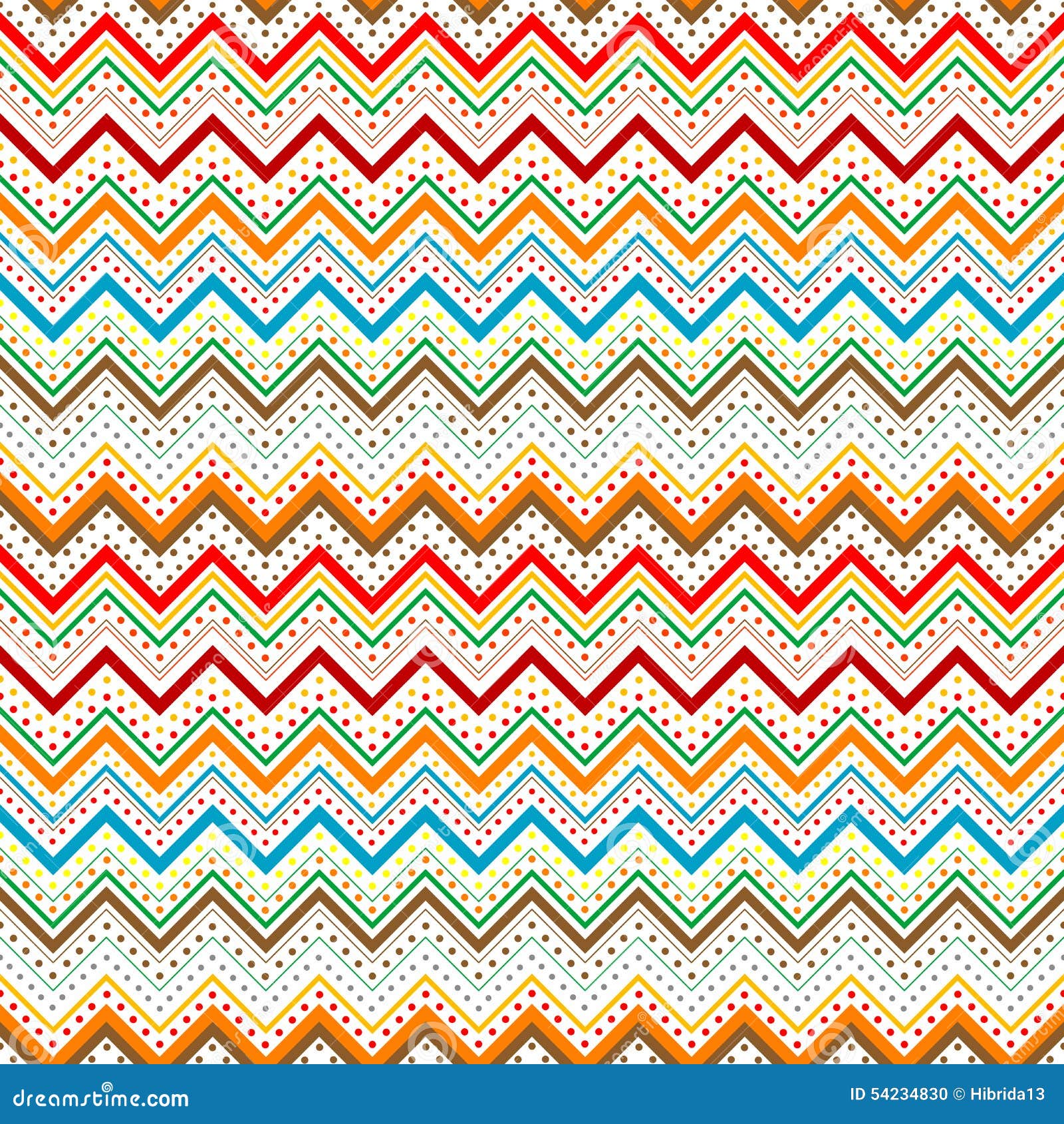 Dots and Zig Zag Lines Background Stock Illustration - Illustration of ...