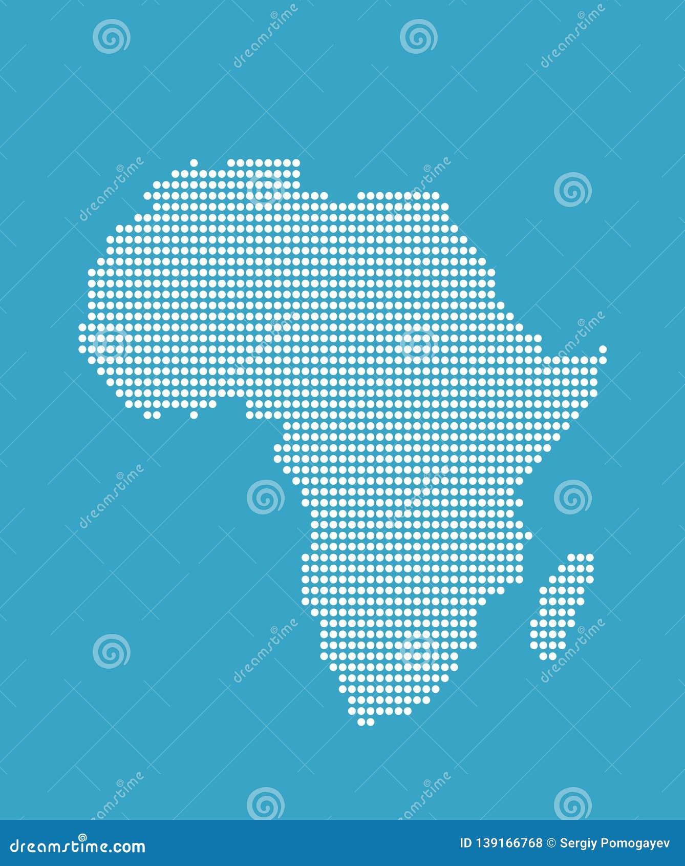 Dotted Africa Map Illustration Stock Illustration - Illustration of ...