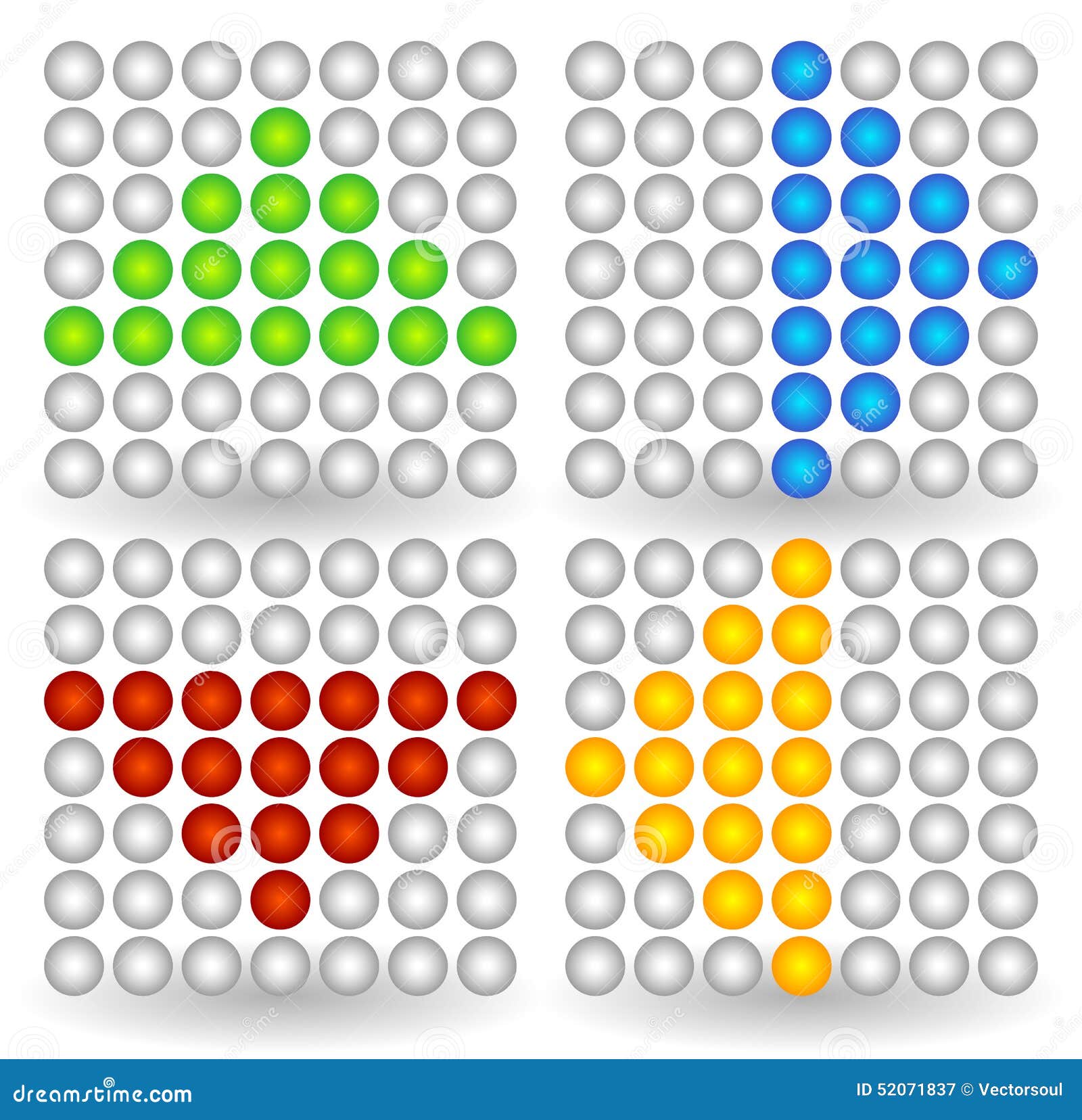 Dotted Arrow Icons stock vector. Illustration of arrowheads - 52071837