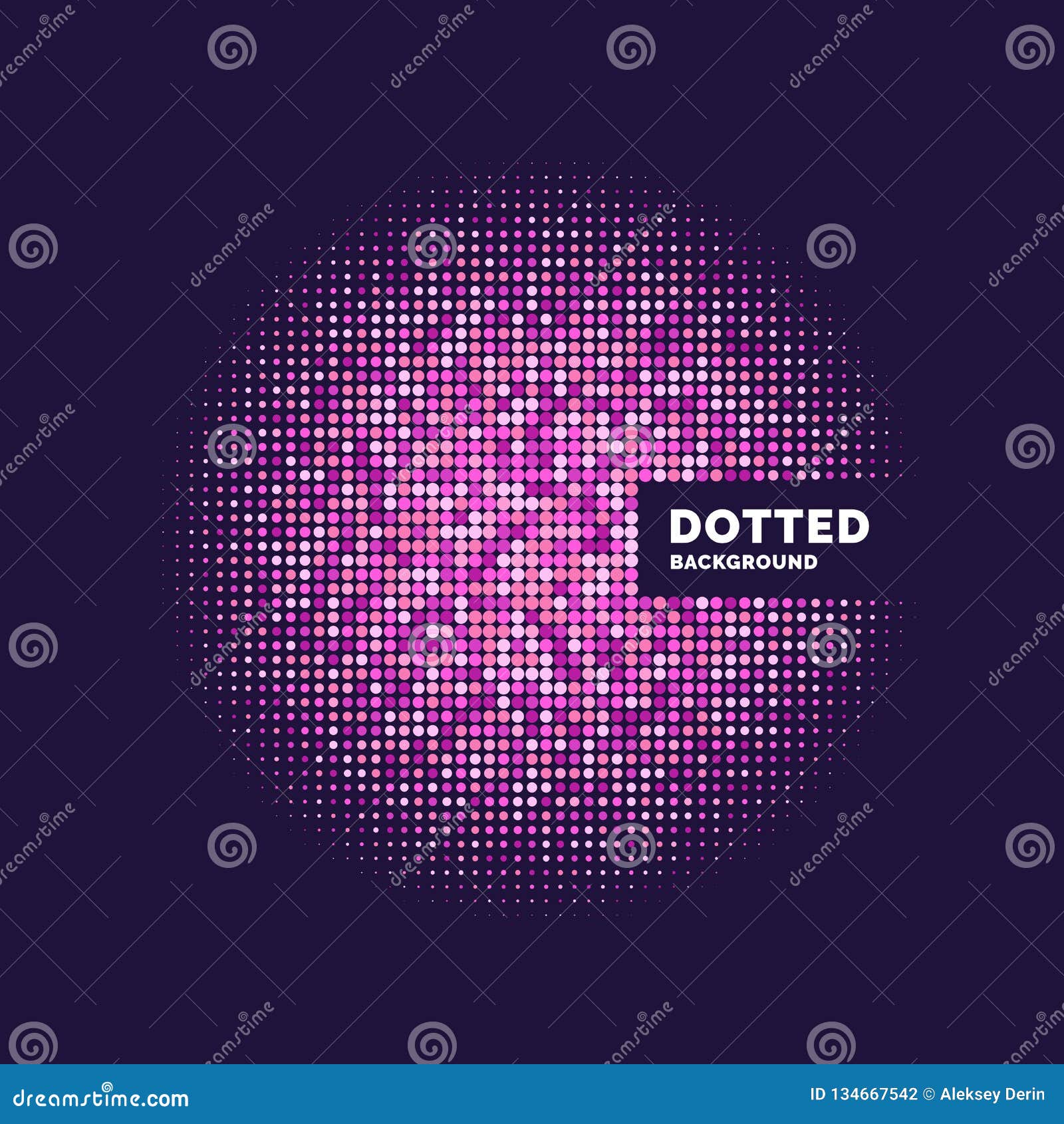 Dotted Background, Template for Design. Geometric Objects of Different ...