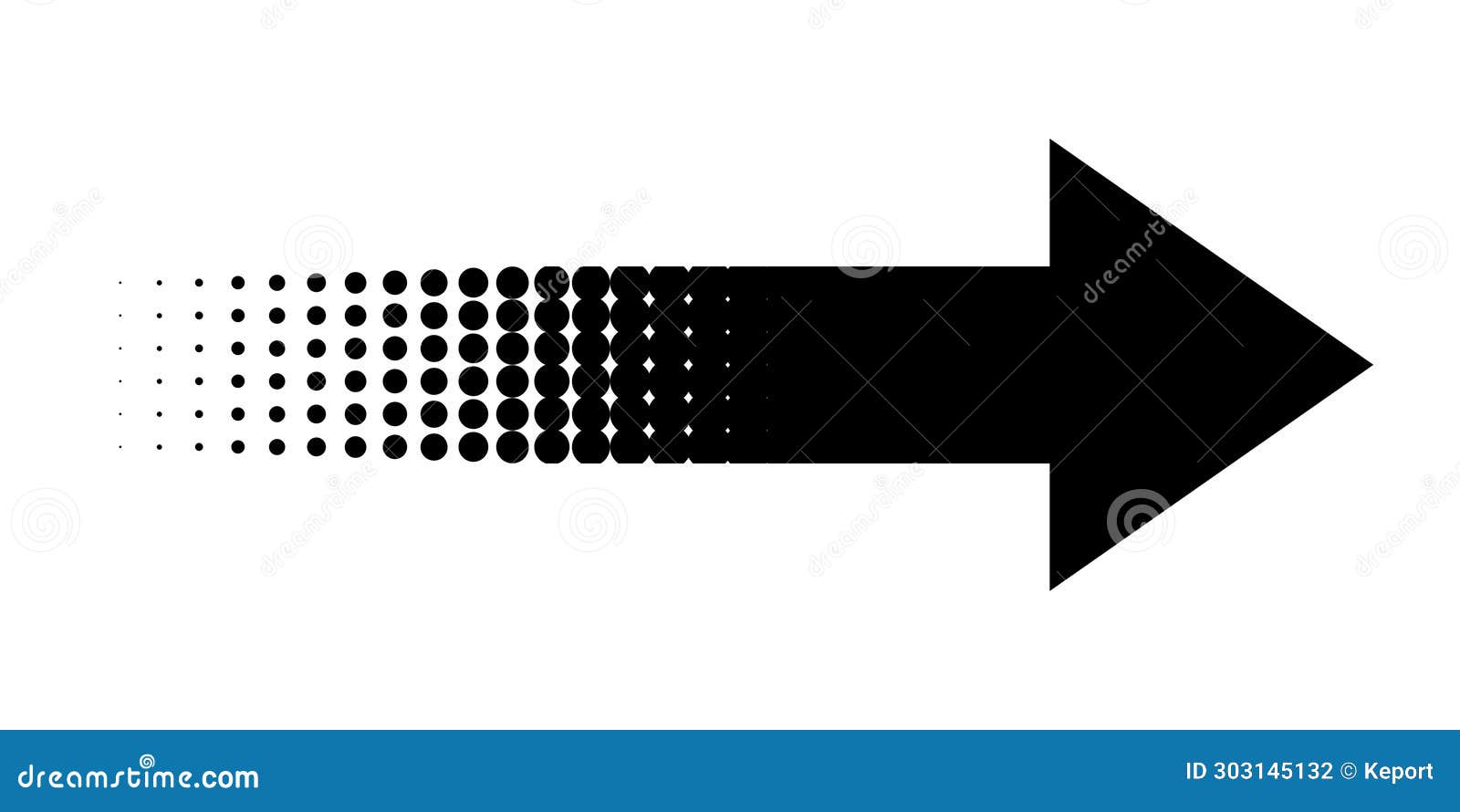 Dotted Black Arrow - Direction Symbol Stock Illustration - Illustration ...
