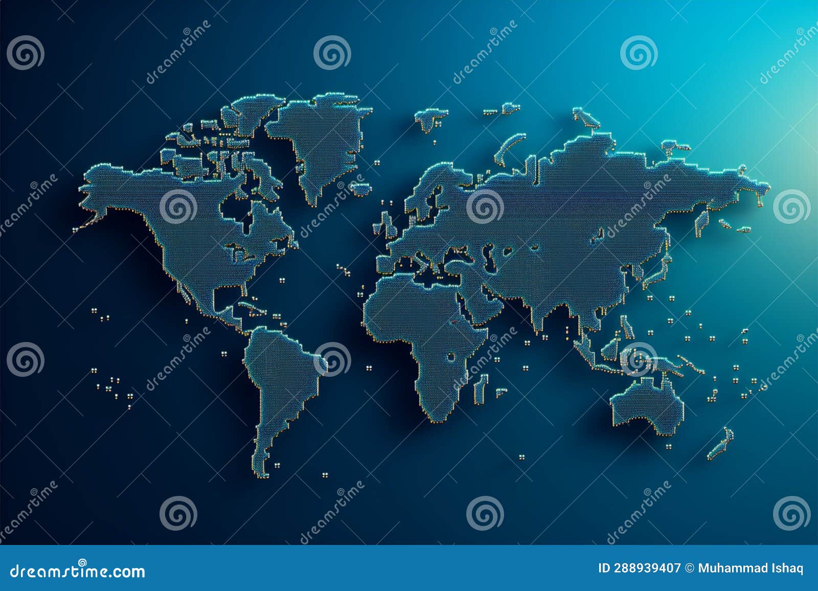 Dotted Blue World Map Illustration Against a Captivating Background ... Dotted Blue World Map Illustration Against a Captivating Background ...