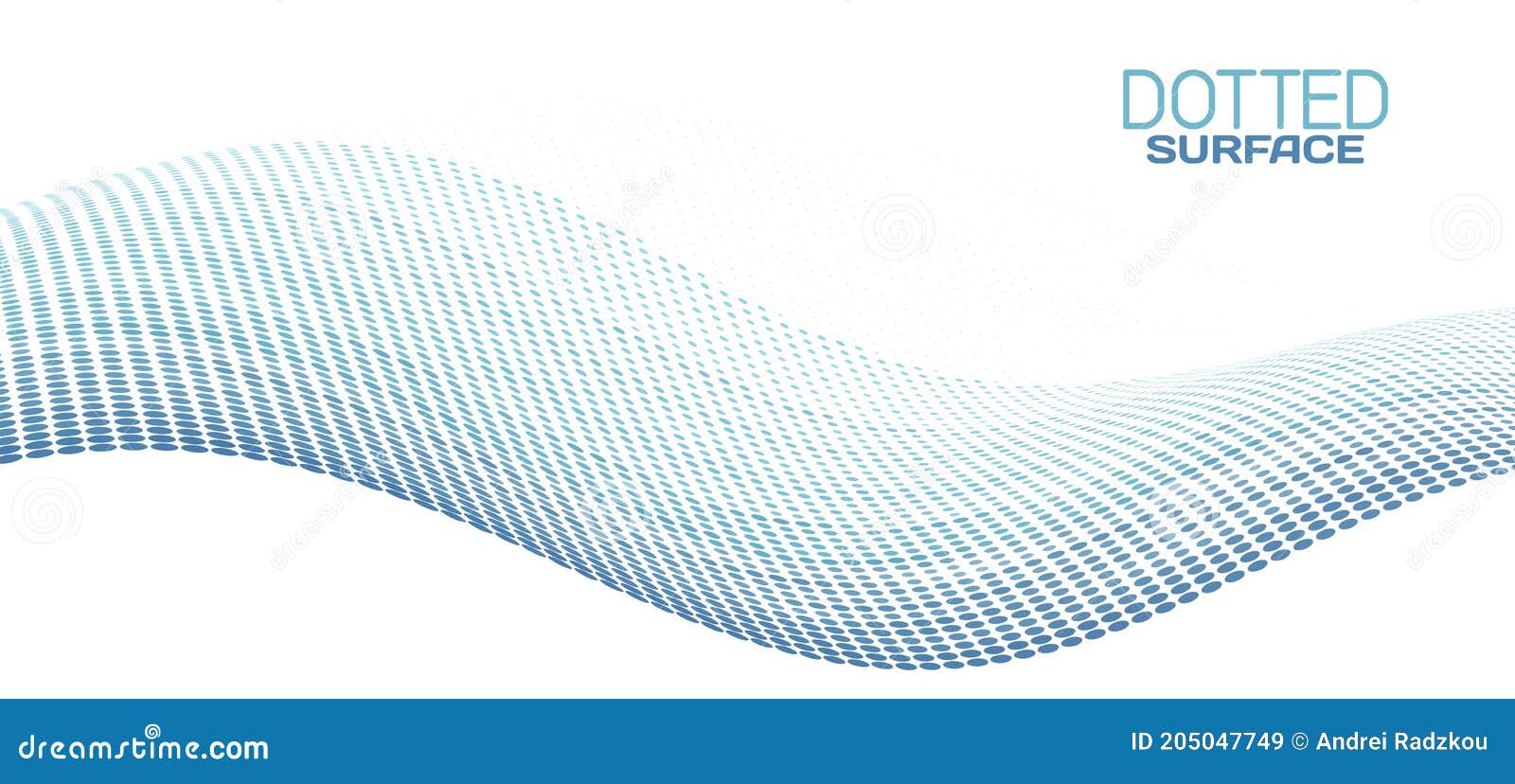 Dotted Bluish Wavy Surface. Vector Graphics | CartoonDealer.com #205047749