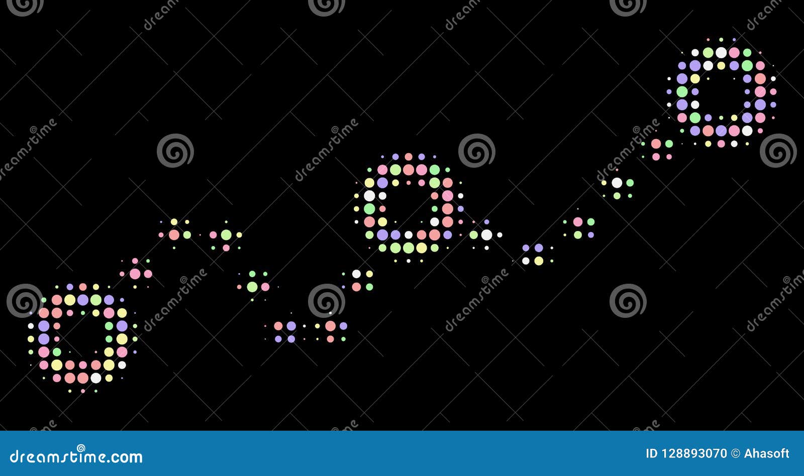 Dotted Chart Halftone Composition of Circles Stock Vector ...