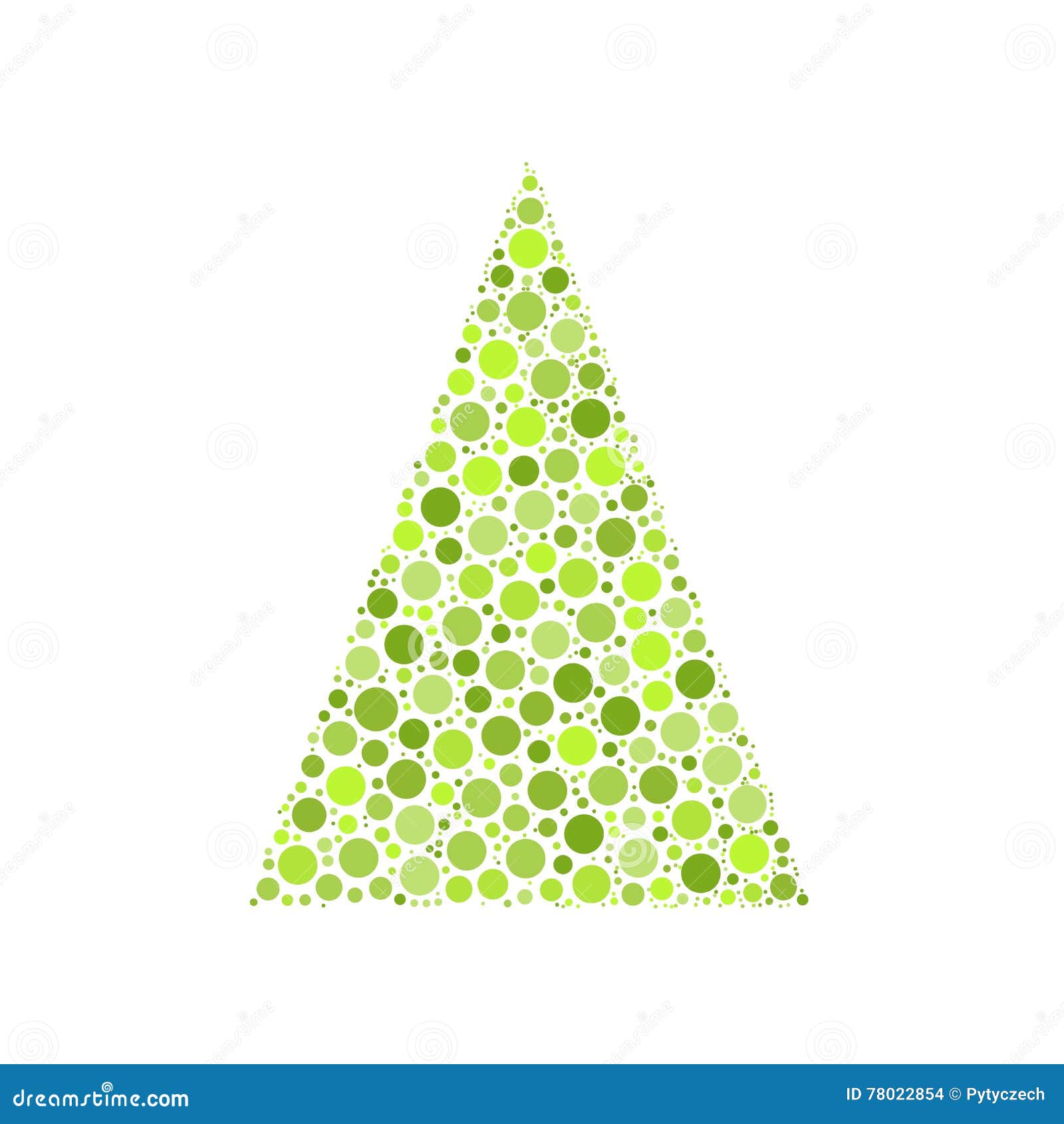 Dotted christmas tree stock vector. Illustration of layout - 78022854