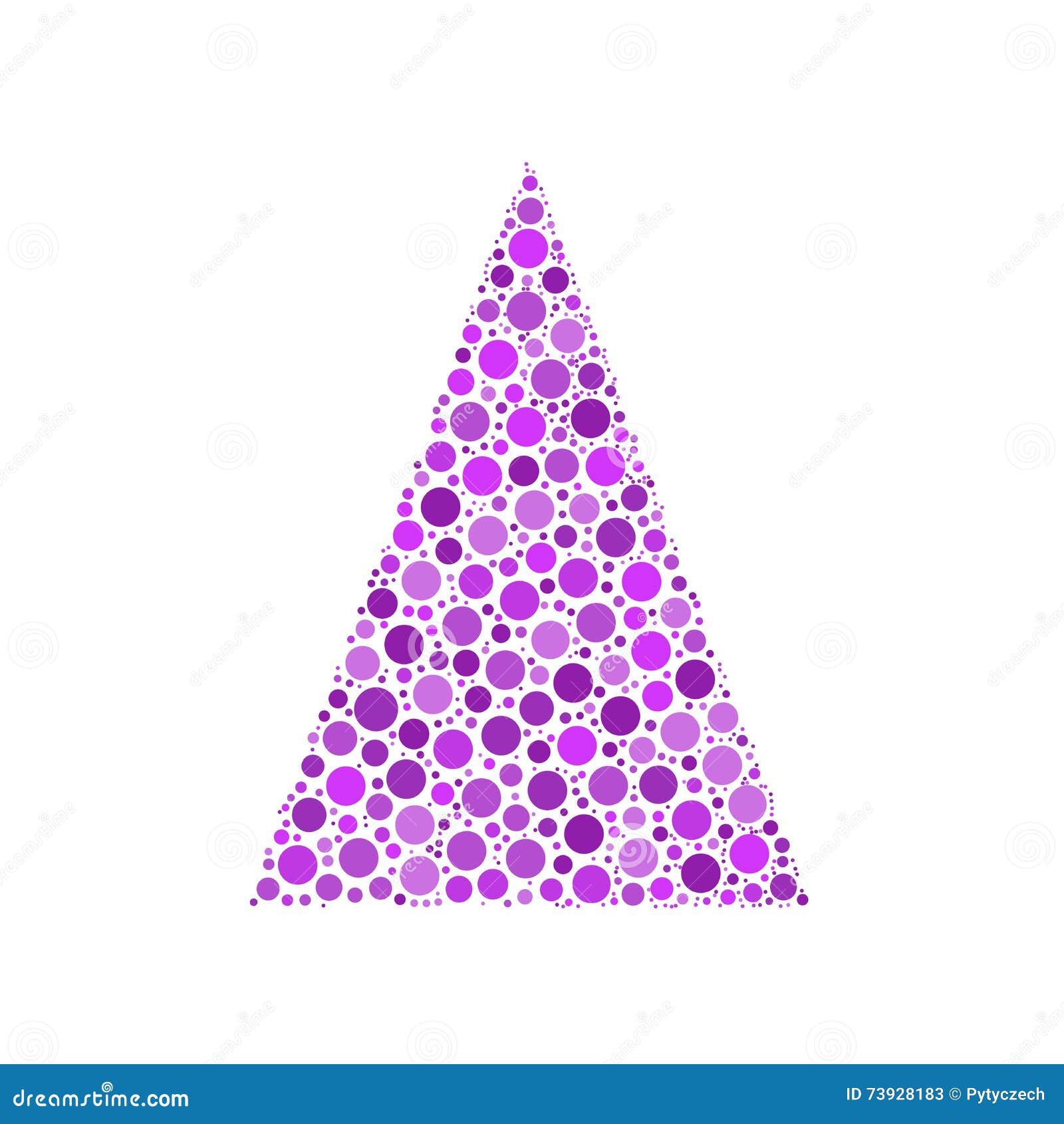 Dotted christmas tree stock vector. Illustration of modern - 73928183