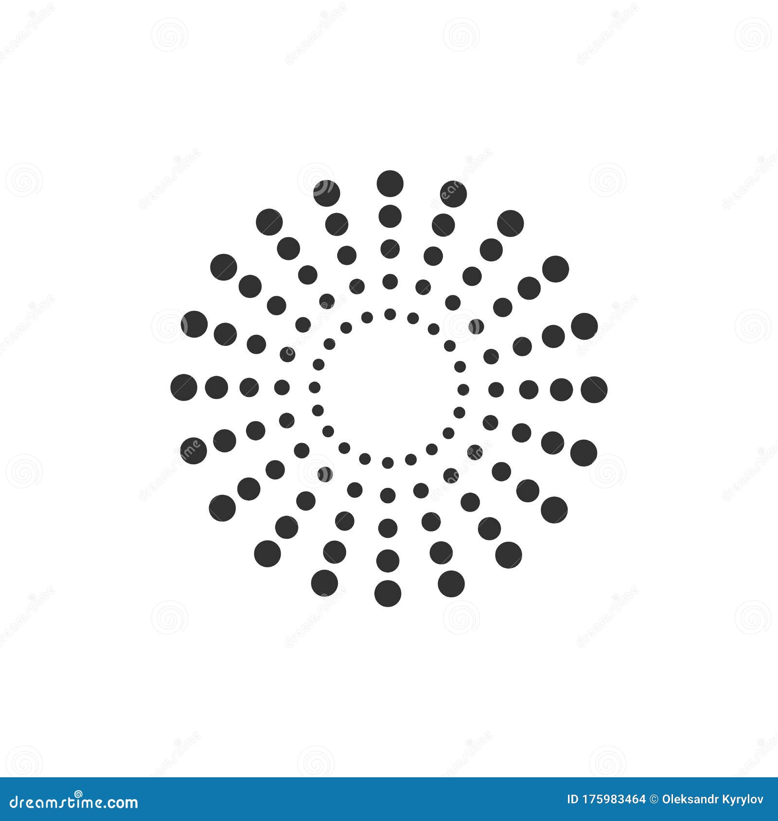 Dotted Circle Element, Round Design Logo Template. Stock Vector ...