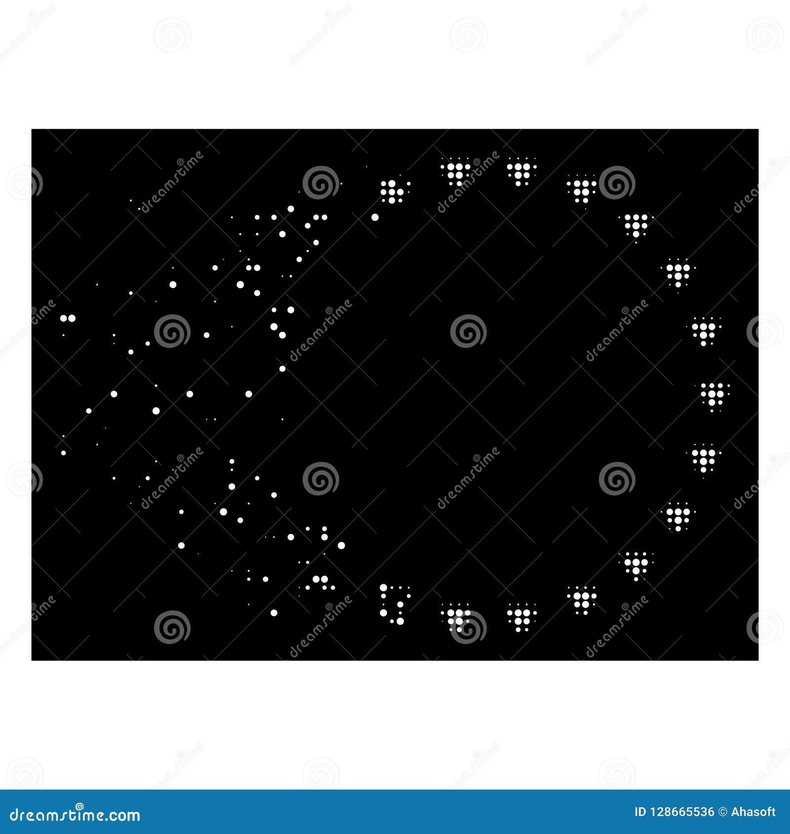 White Dissolving Pixel Halftone Dotted Circle Icon Stock Vector ...