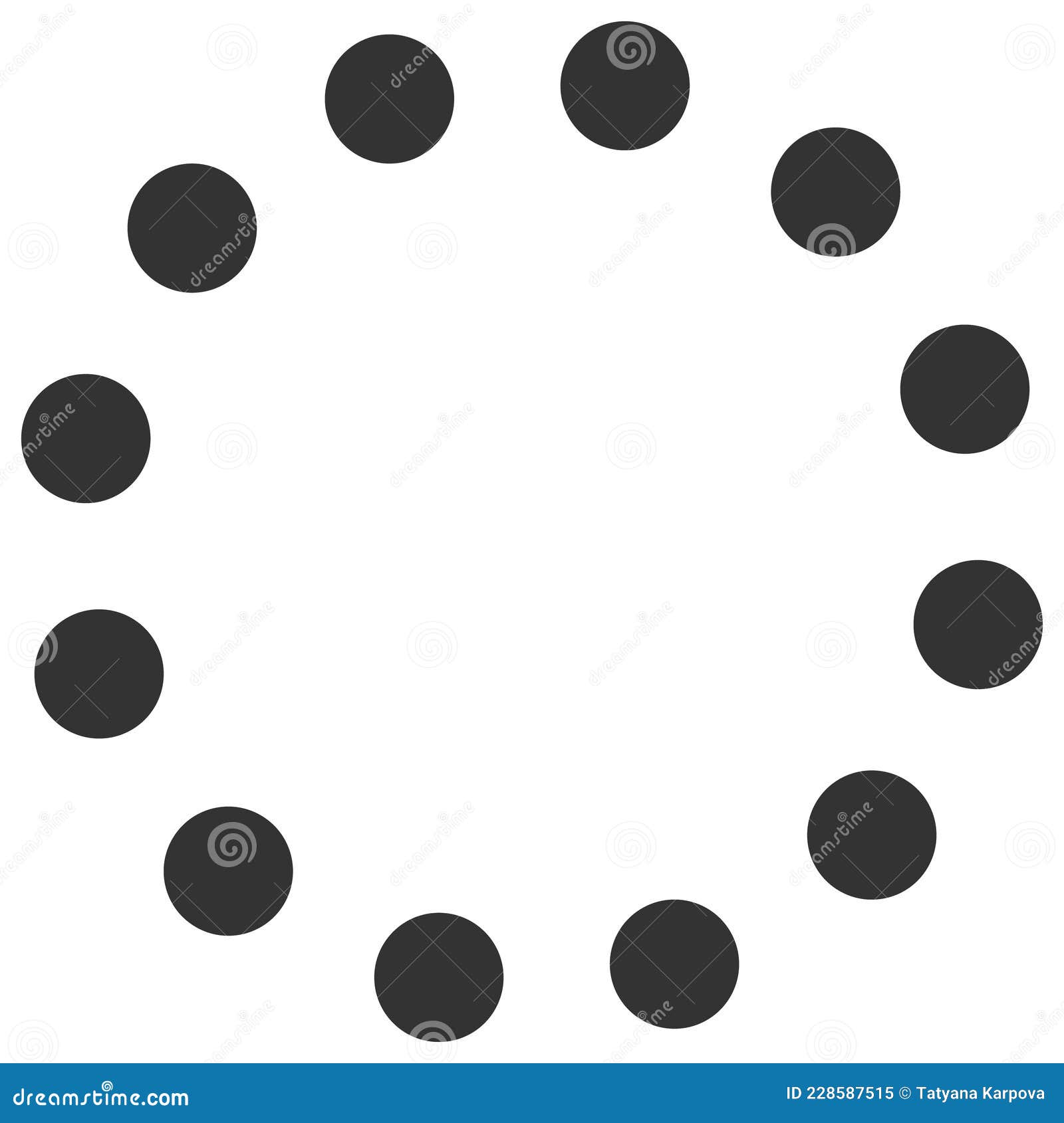 Dotted Circle Perimeter Vector Icon Flat Illustration Stock Vector ...