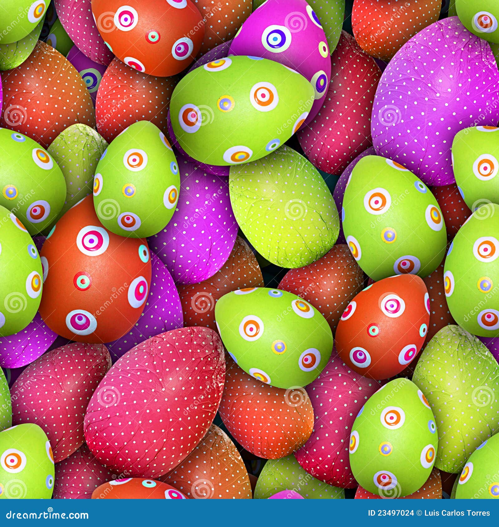 Dotted and Circled Easter Eggs (Seamless Texture) Stock Photo - Image ...