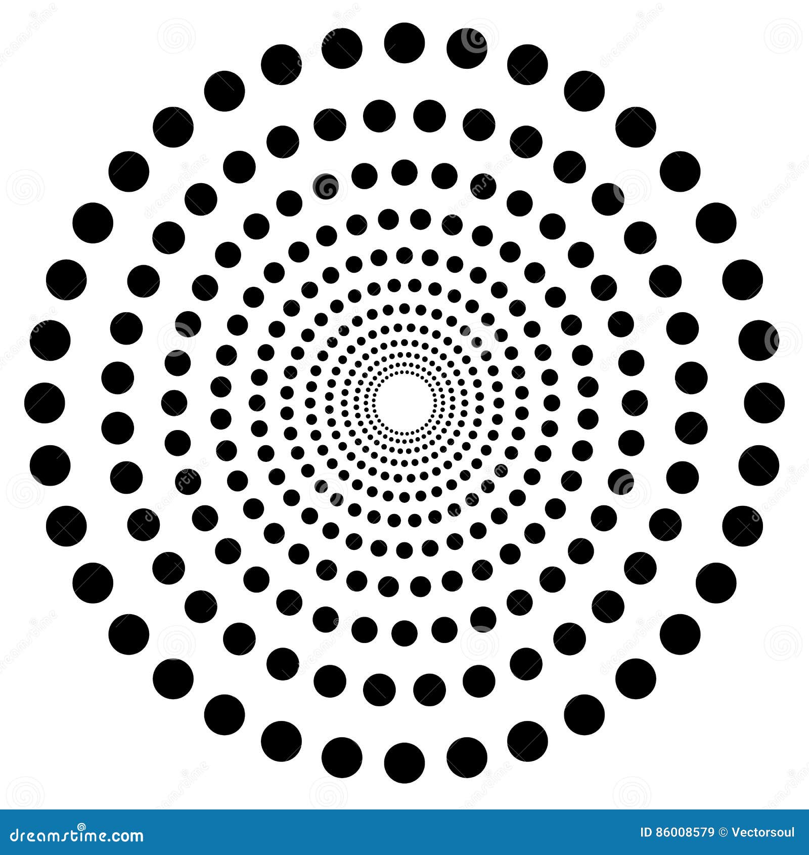 Dotted Circular Shape, Element. Abstract Motif with Circles Stock ...