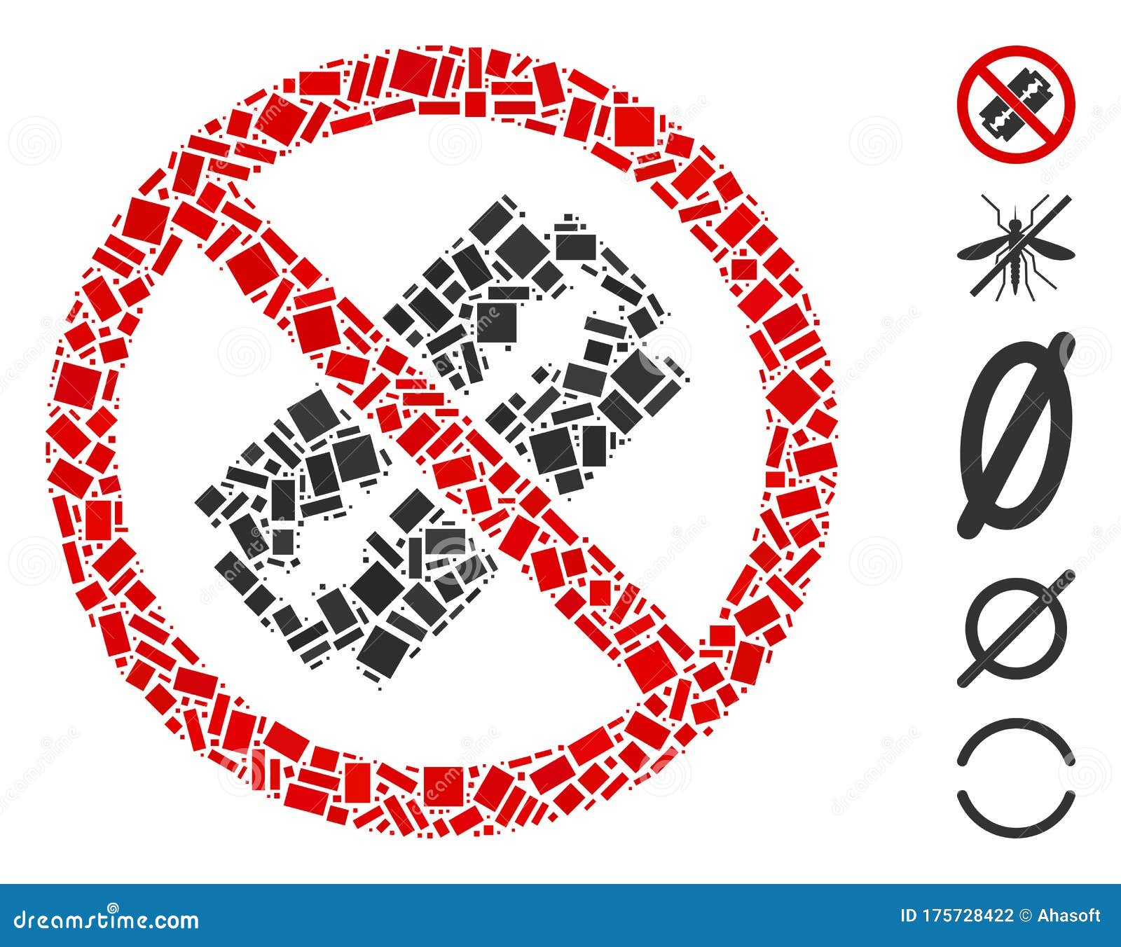 Dotted Collage No Razor Blade Stock Illustration - Illustration of ...