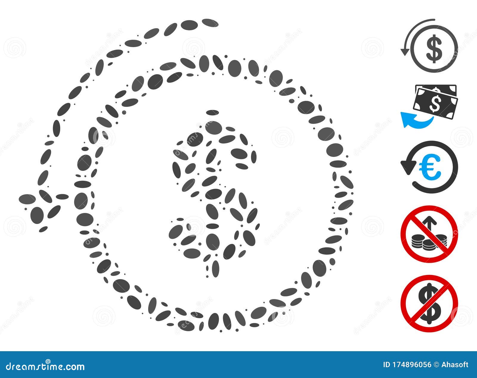 Dotted Collage Refund stock illustration. Illustration of abstraction ...