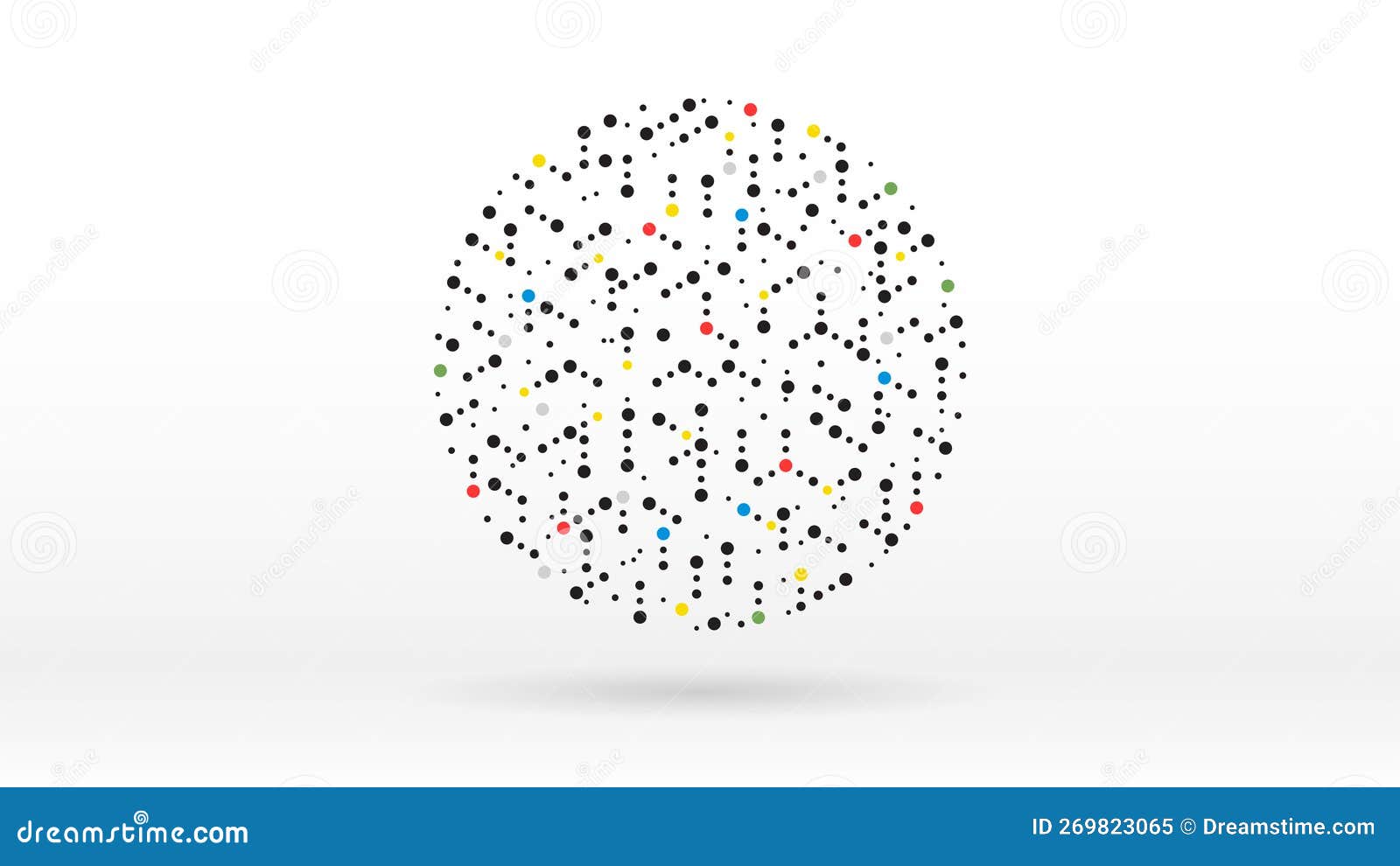 Dotted Color Particles Elements Abstract Background Stock Vector ...