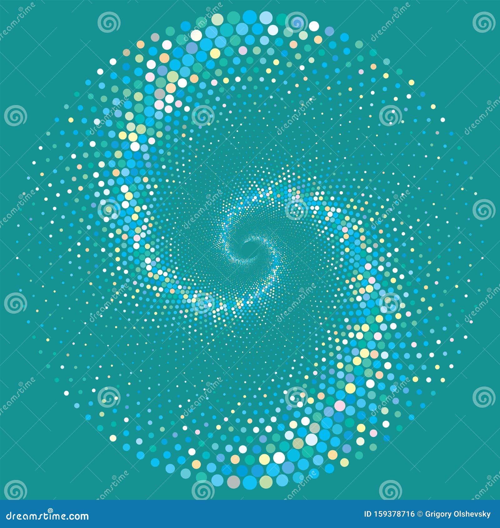 Dotted Colored Vector Spiral Pattern or Texture Stock Vector ...