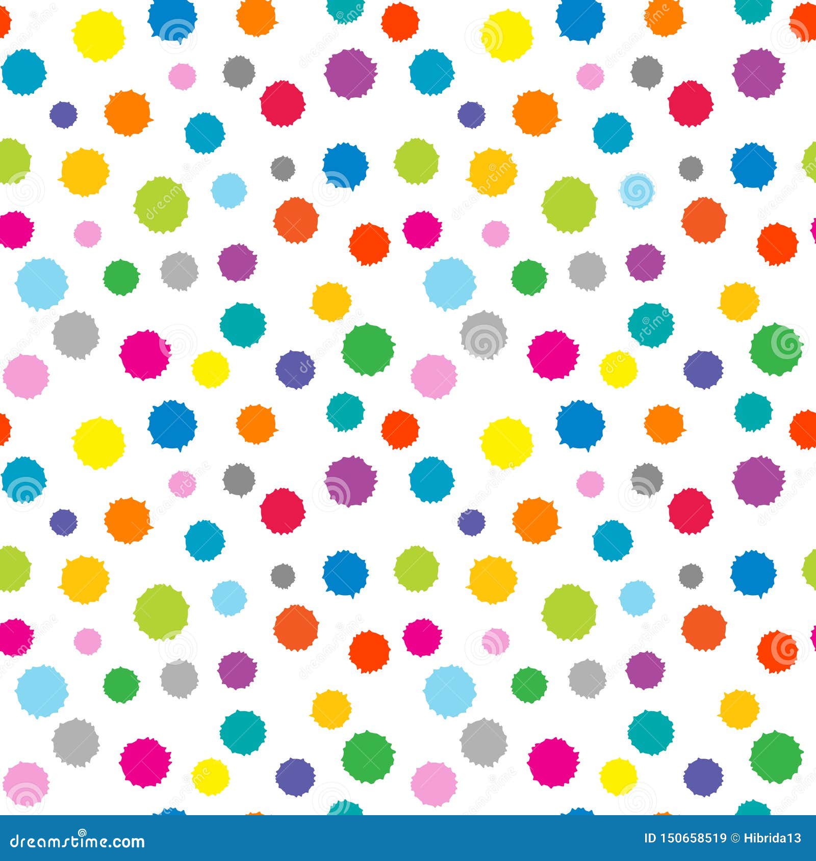 Dotted Colorful Seamless Background Stock Vector - Illustration of ...