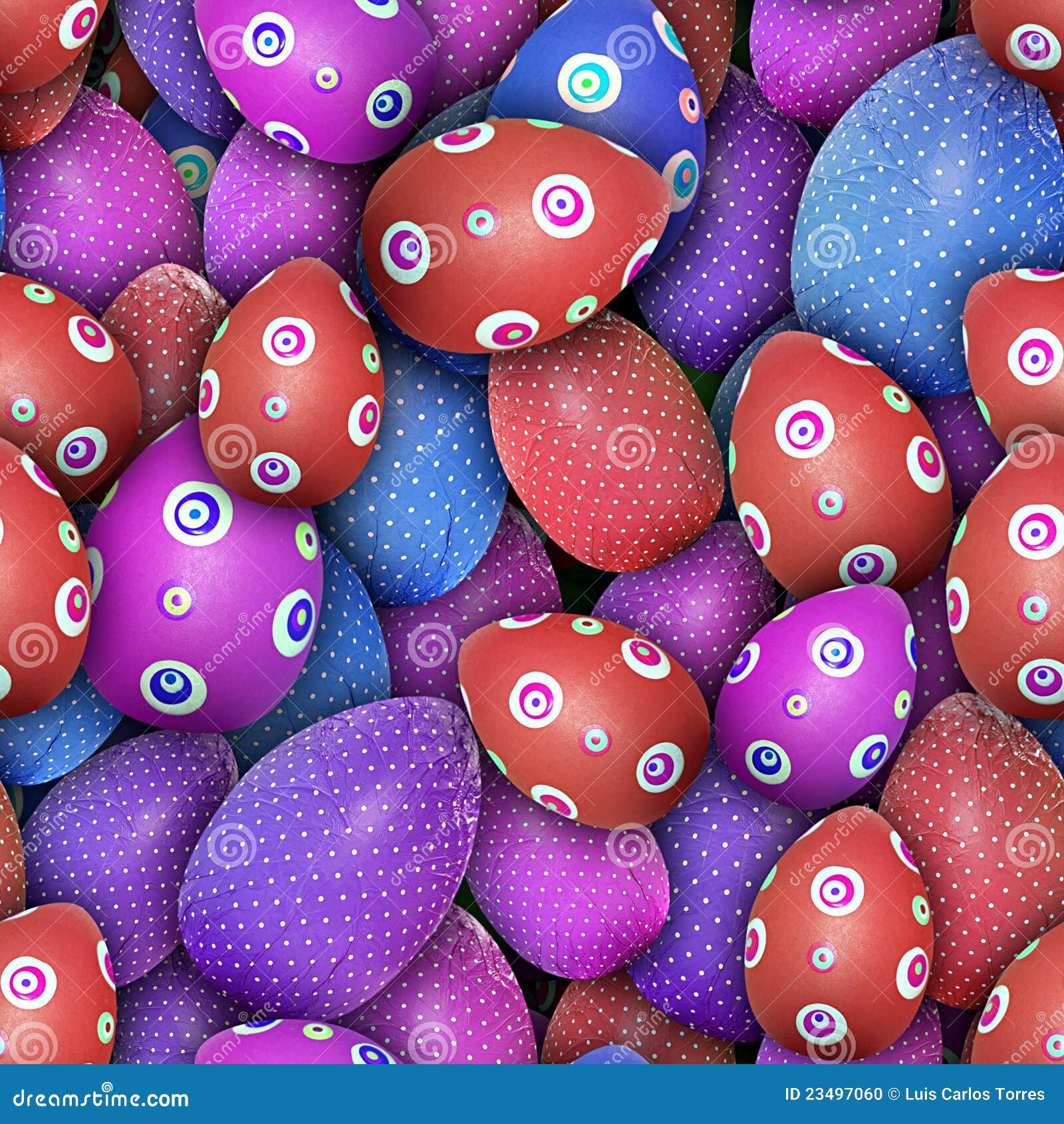 Dotted Easter Eggs (Seamless Texture) Stock Photo - Image of eggs ...