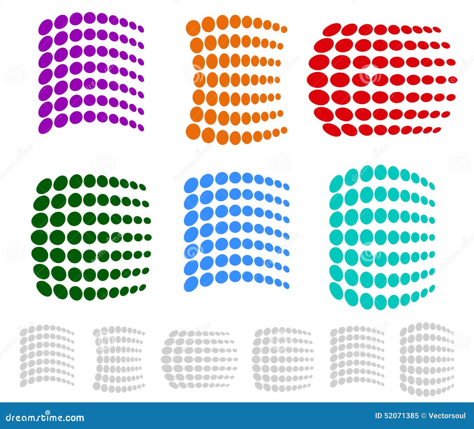 Dotted Element Set stock vector. Illustration of press - 52071385