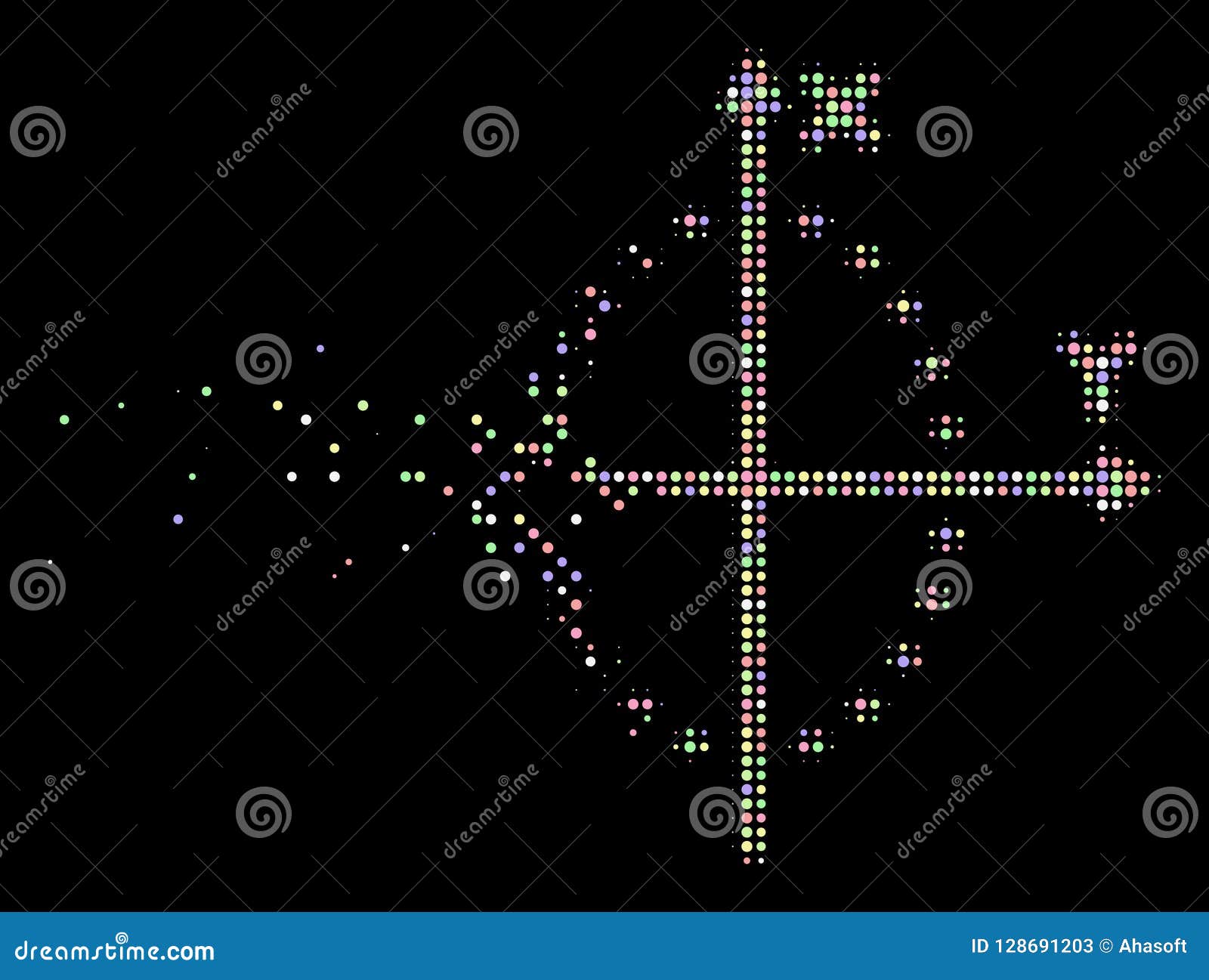Soft Dissolved Pixel Halftone Dotted Ellipse Plot Icon Stock Vector ...