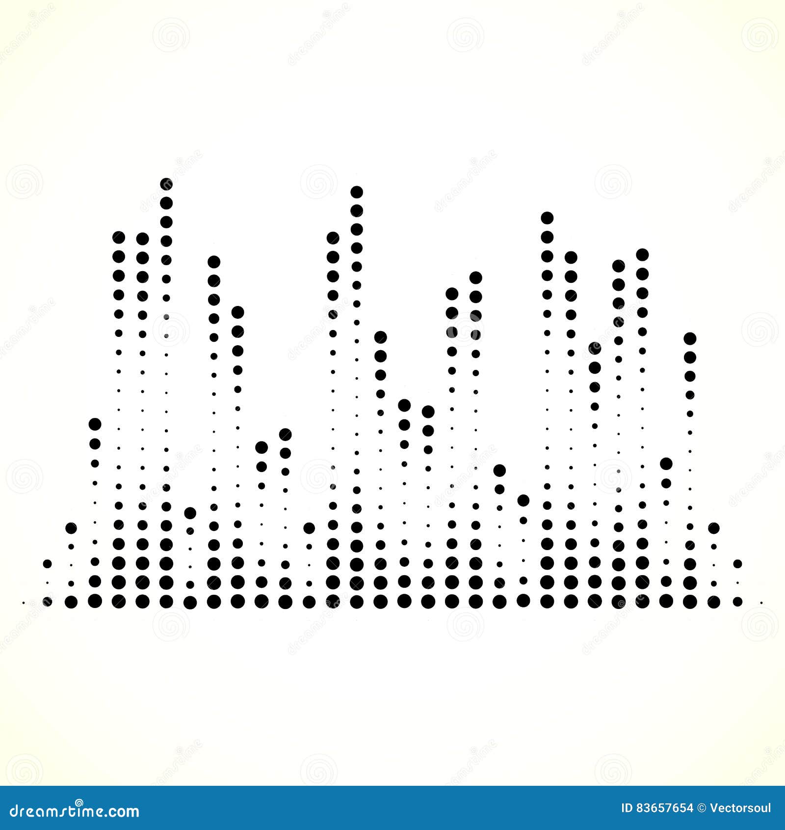 Dotted Equaliser Equalizer, EQ Lines. Vertical Dots Stock Vector ...