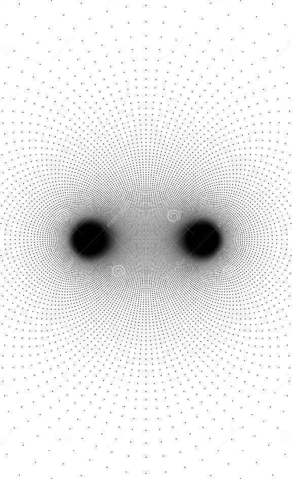 Dotted Eyes Background Generative Op Art Stock Vector - Illustration of ...