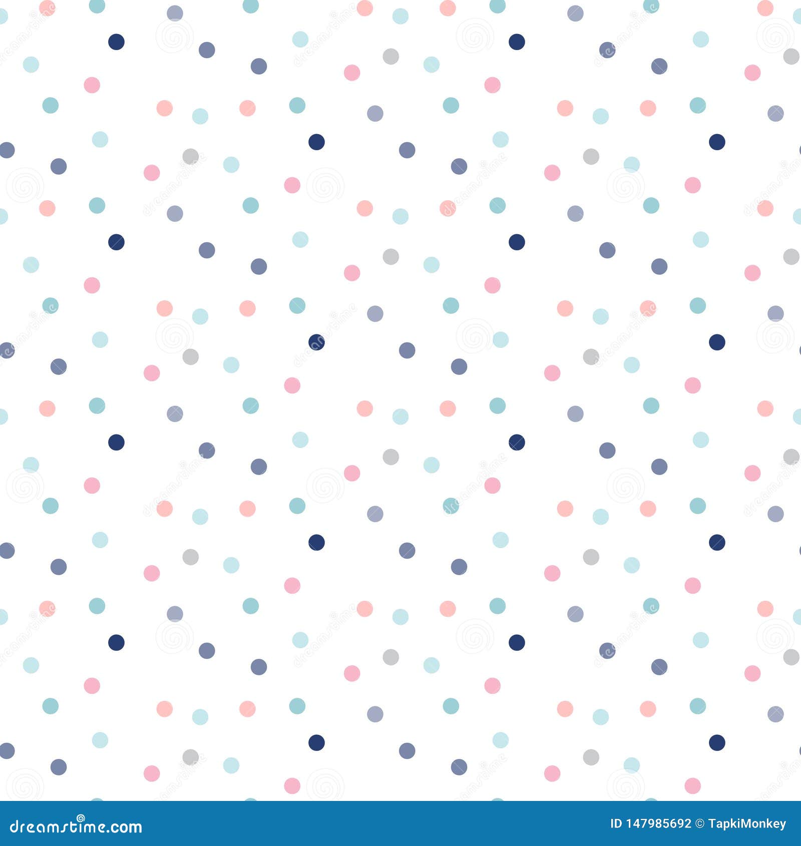 Dotted Festive Confetti Seamless Vector Pattern. Celebration Repeat ...