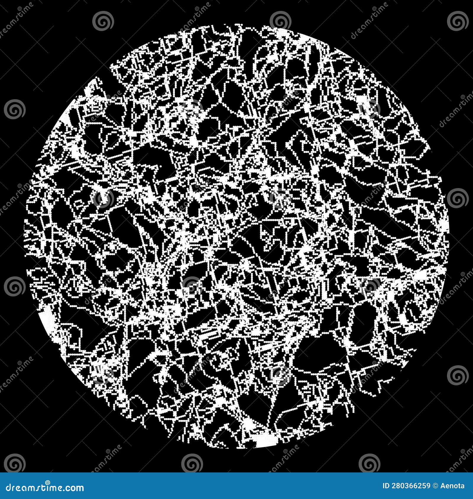 Dotted filamentous circle stock vector. Illustration of thread - 280366259