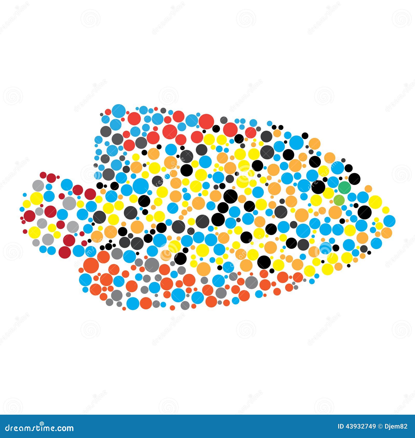 Dotted Fish Silhouette Cartoon Vector | CartoonDealer.com #43932749