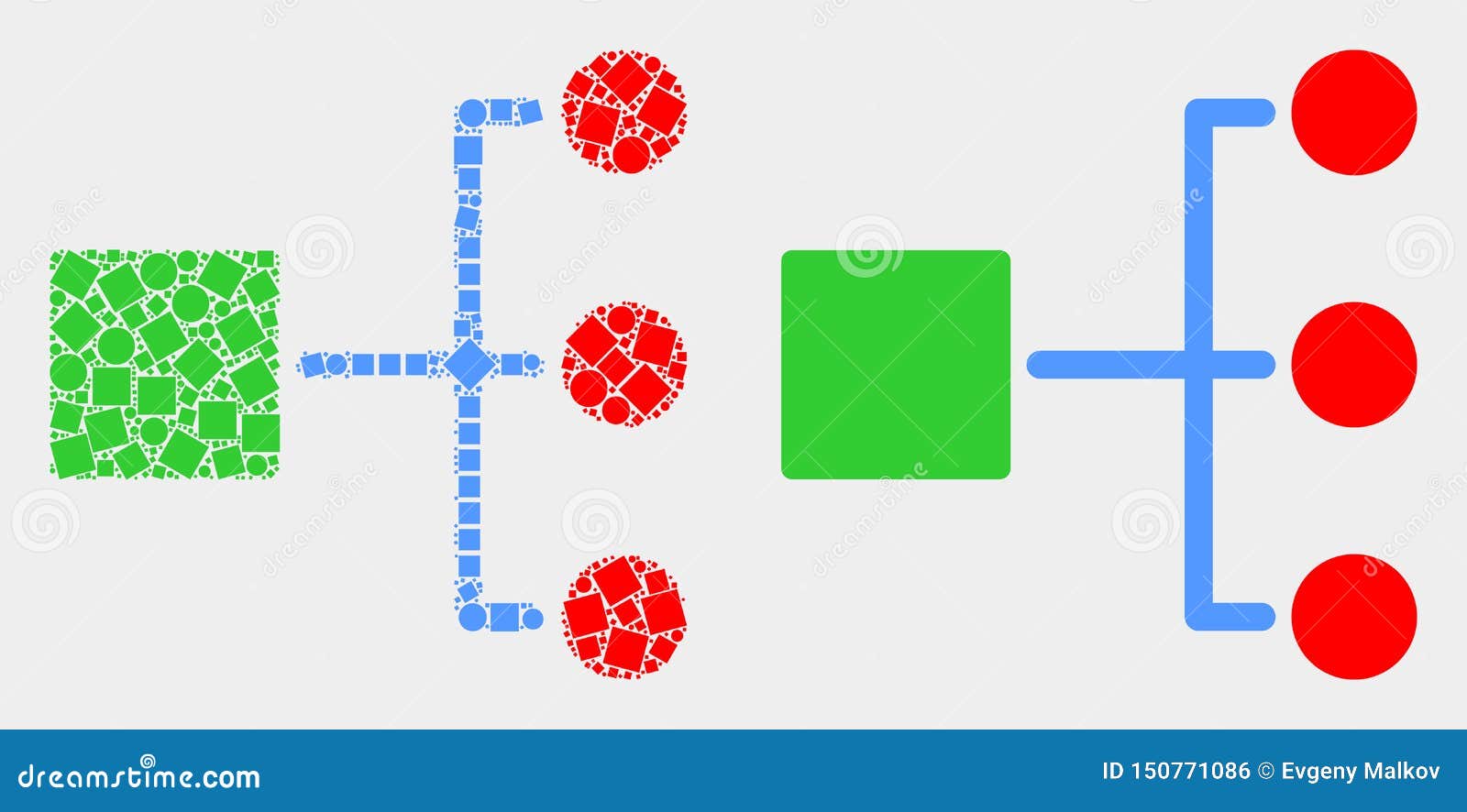 Dotted and Flat Vector Hierarchy Icon Stock Vector - Illustration of ...