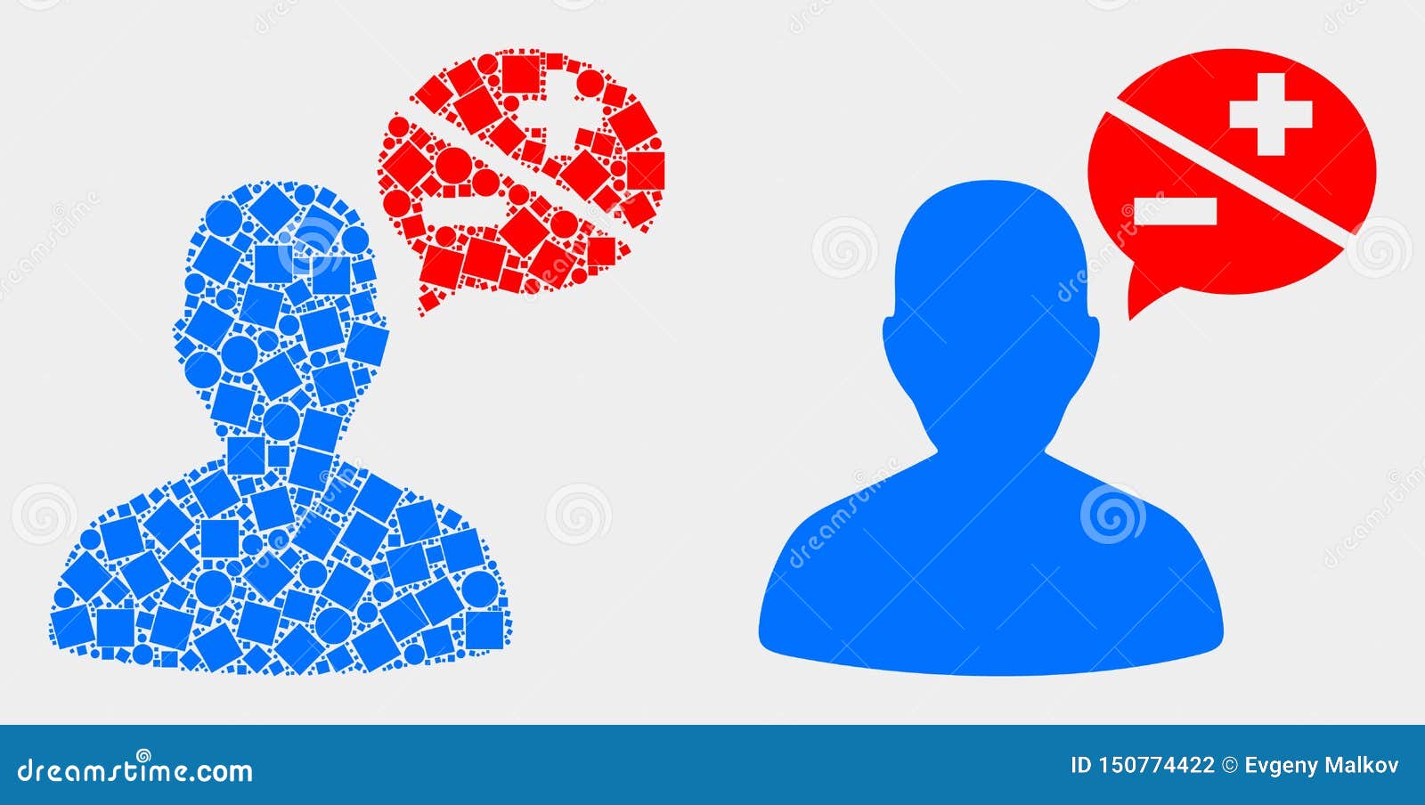 Dot and Flat Vector Person Arguments Icon Stock Vector - Illustration ...