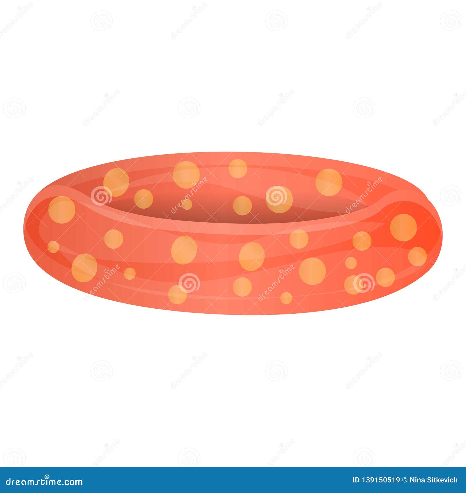 Dotted Float Ring Icon, Cartoon Style Stock Vector - Illustration of ...