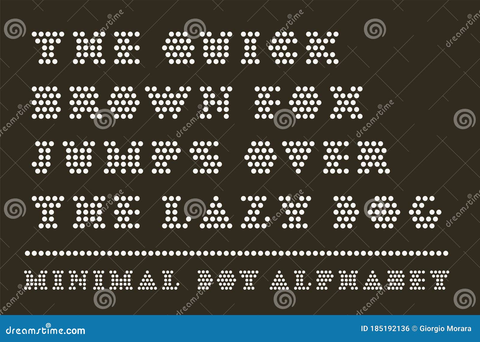 Dotted Font And Alphabet Vector, Bold Typeface Letter And Number Design ...