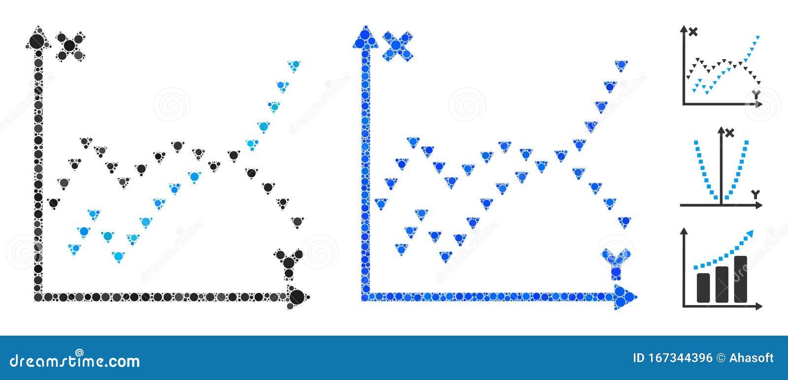 Dotted Functions Plot Mosaic Icon of Circles Stock Vector ...