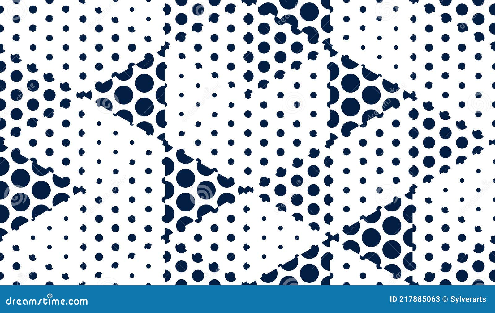 Dotted Geometric 3D Seamless Pattern with Cubes, Dotty Boxes Blocks Vector Background ...