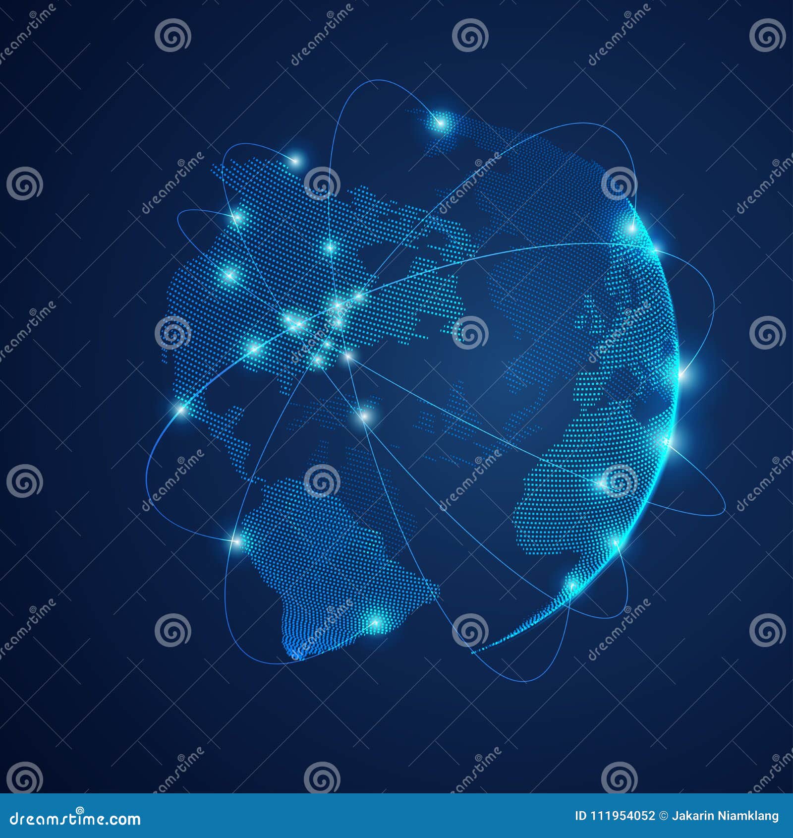 Dotted global running stock vector. Illustration of digital - 111954052