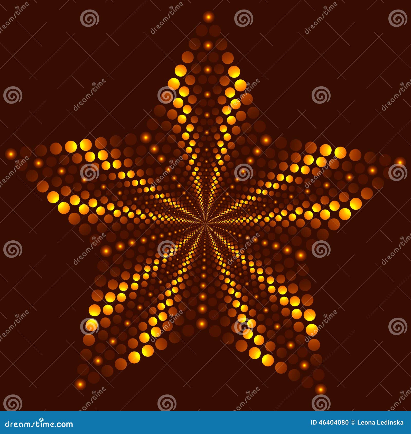 Dotted Gold Star Vector Illustration | CartoonDealer.com #46404080