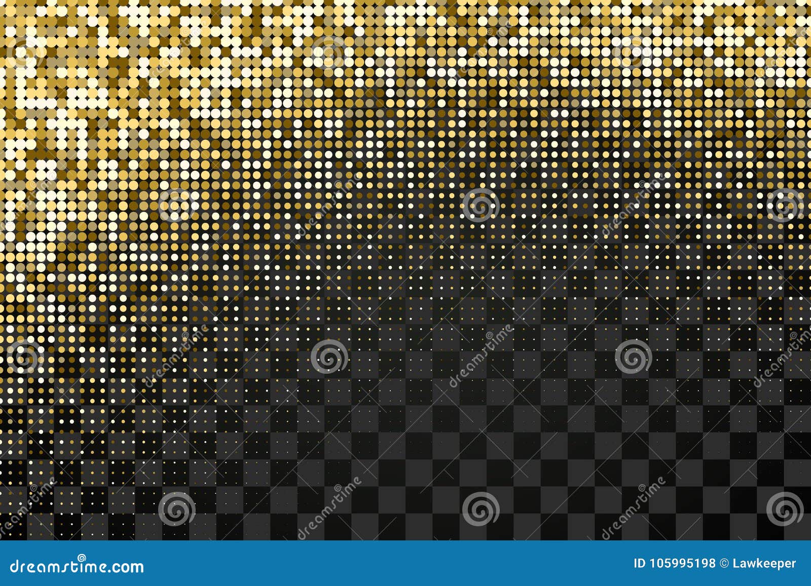 Dotted Golden Pattern Over Transparent Background Stock Vector ...