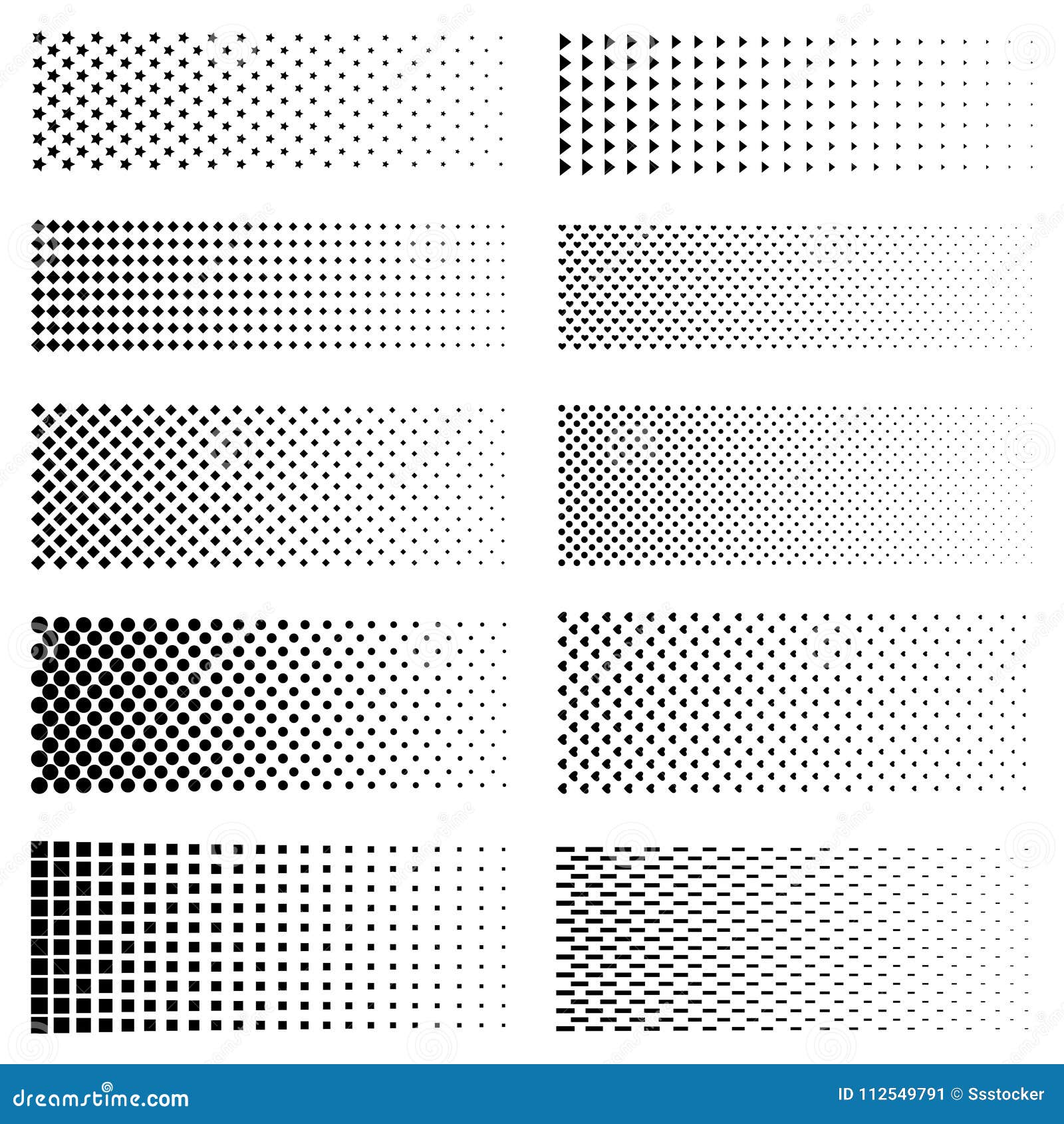 Dotted gradient set stock vector. Illustration of digital - 112549791