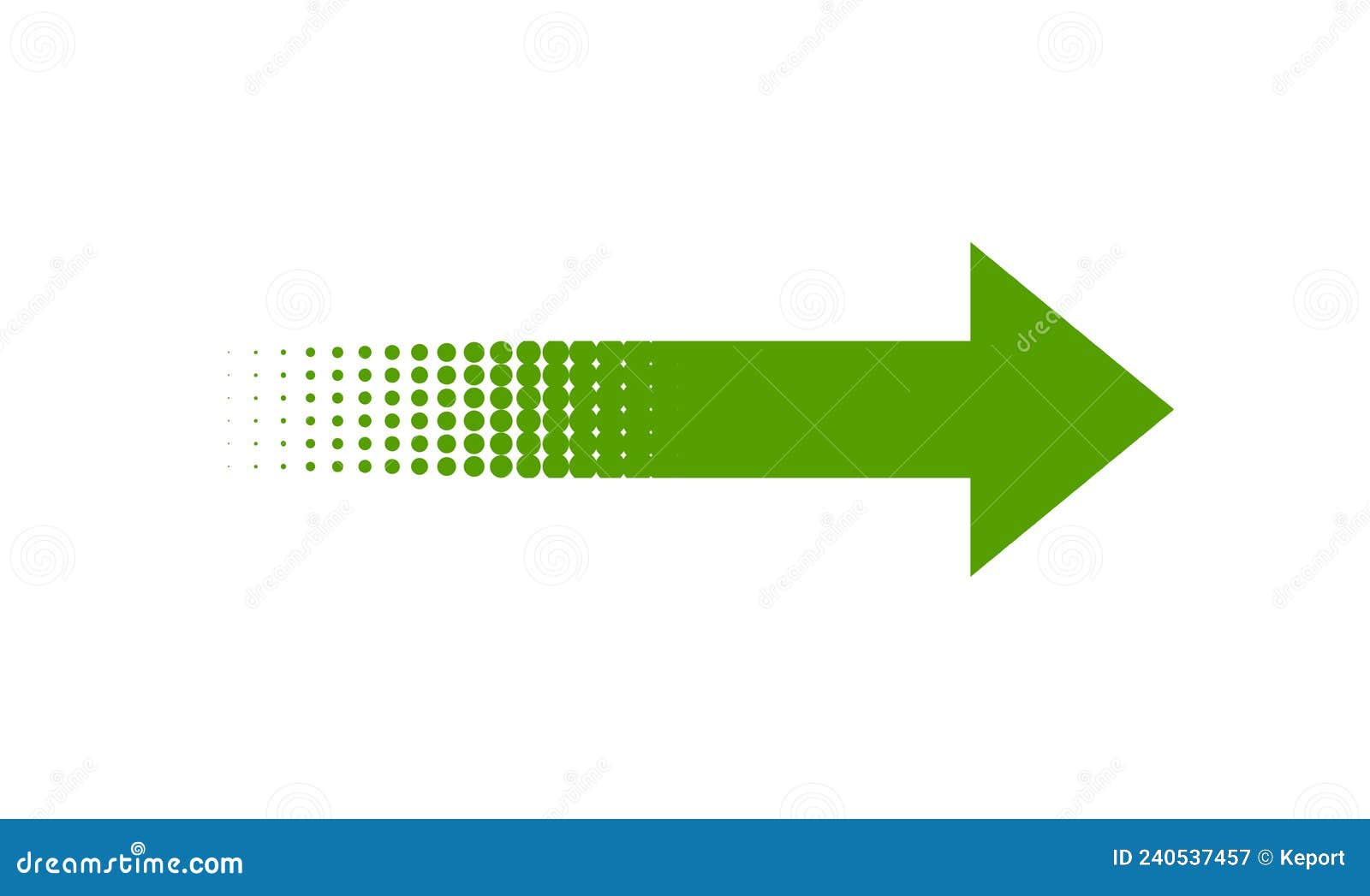 Dotted Green Arrow - Direction Symbol Stock Illustration - Illustration ...