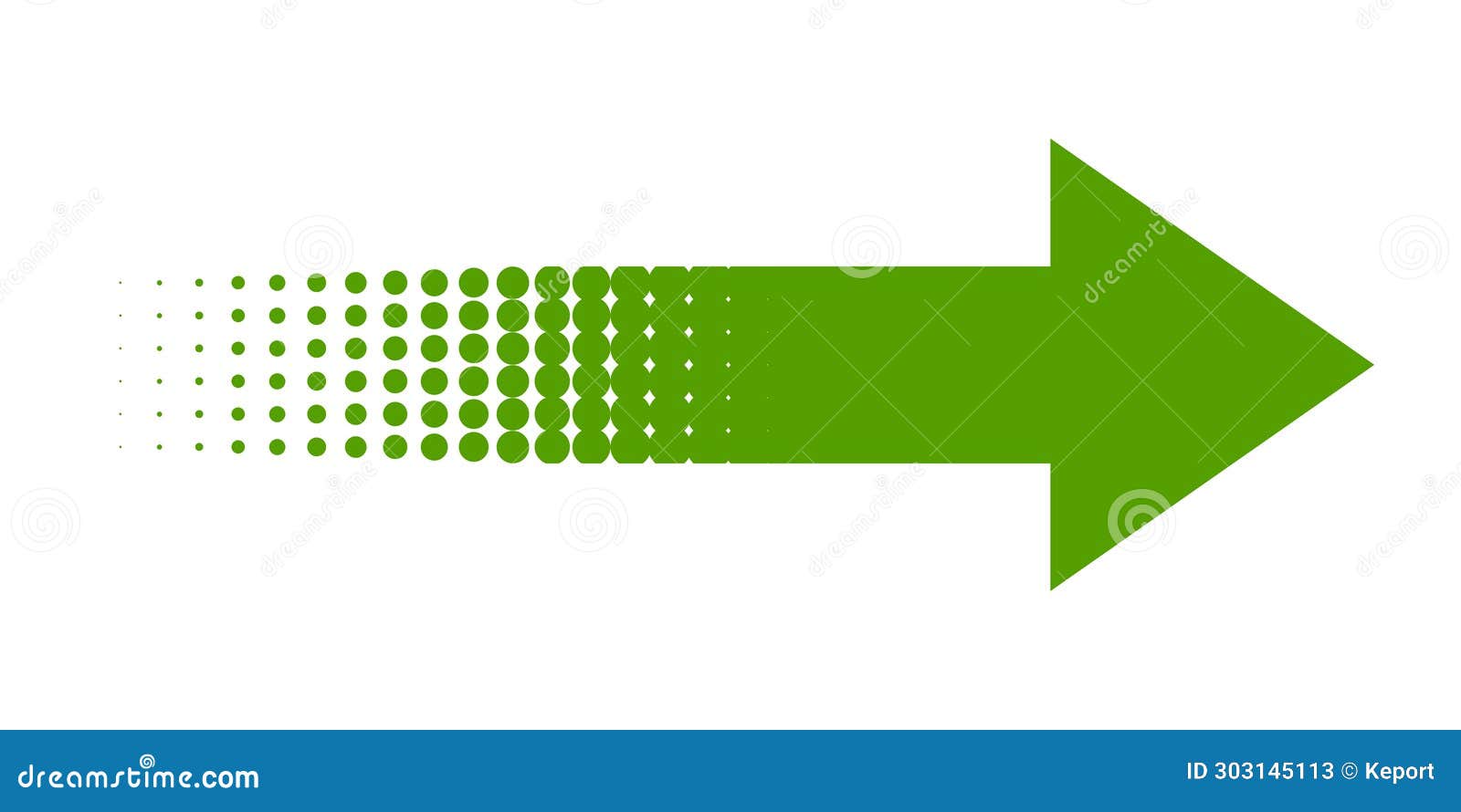 Dotted Green Arrow - Direction Symbol Stock Illustration - Illustration ...