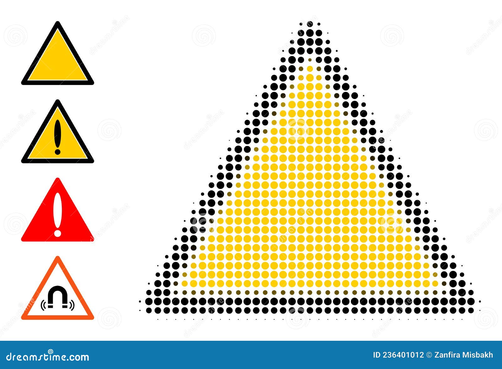 Dotted Halftone Danger Triangle Template Icon and Other Icons Stock ... Dotted Halftone Danger Triangle Template Icon and Other Icons Stock ...