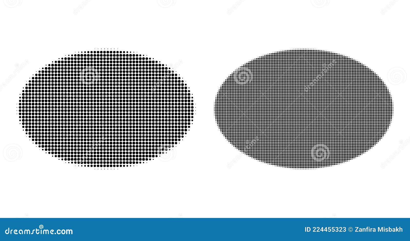 Dotted Halftone Ellipse Icon Stock Vector - Illustration of geometry ...