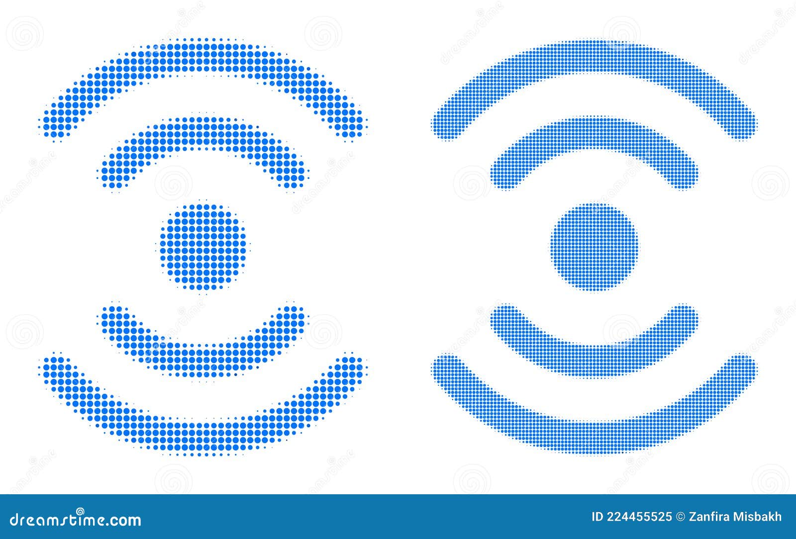 Dotted Halftone Radio Source Icon Stock Vector - Illustration of router ...