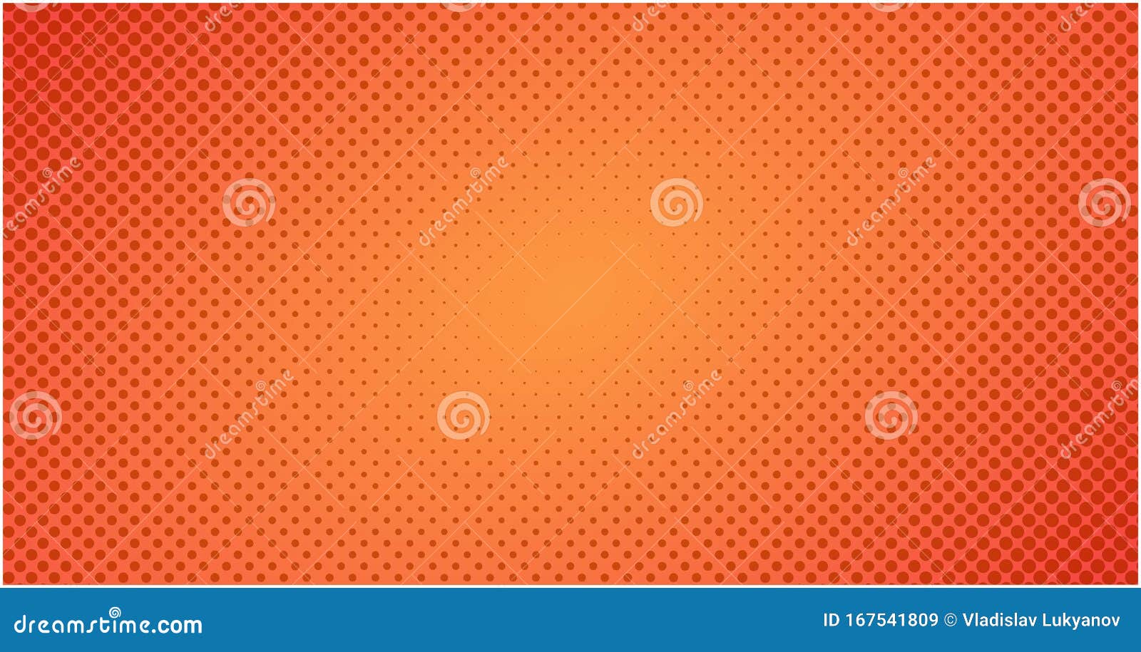 Dotted Halftone Red Orange Background or Pop Art Gradient Backdrop ...