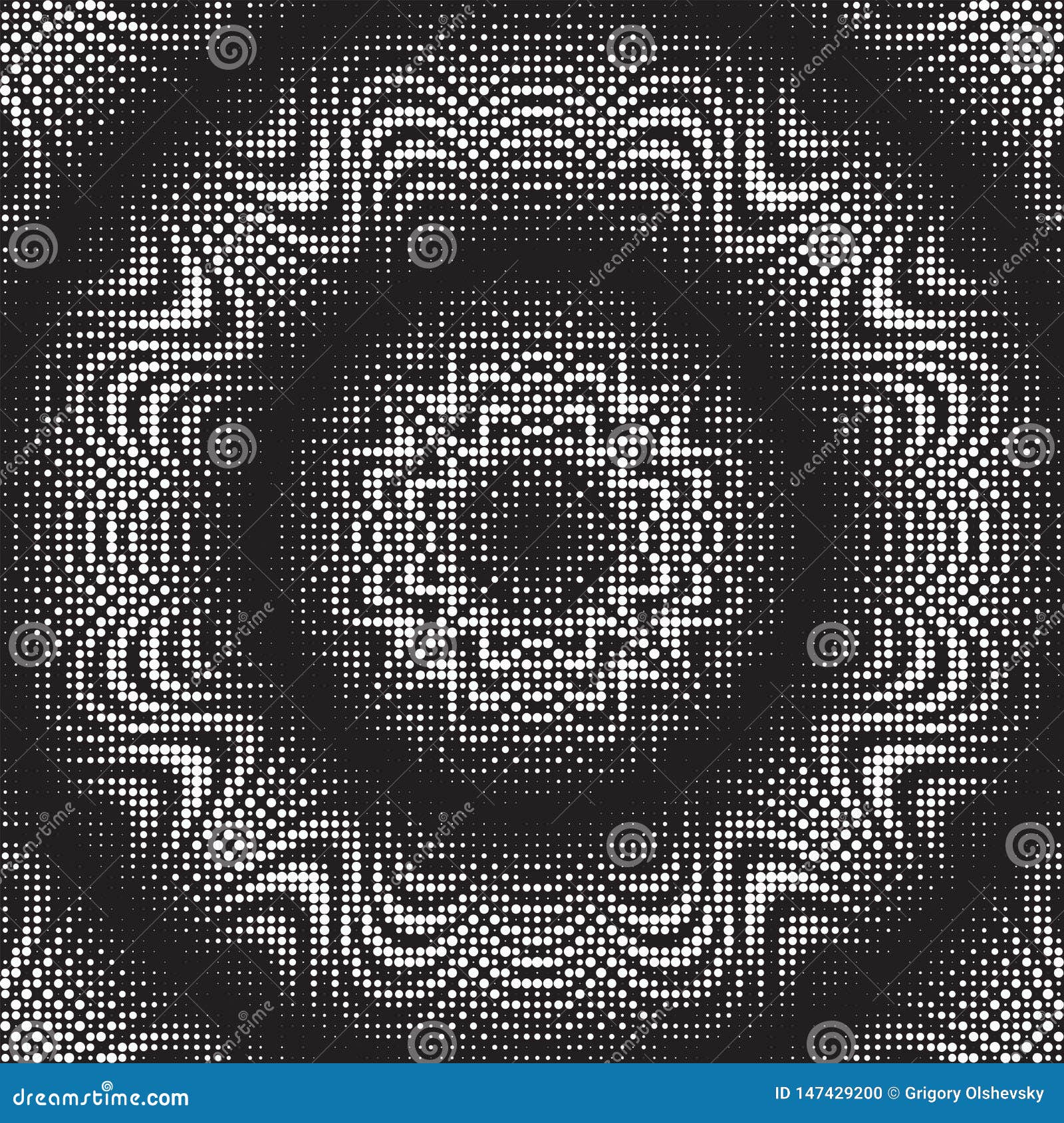 Dotted Halftone Vector Pattern or Texture Stock Vector - Illustration ...